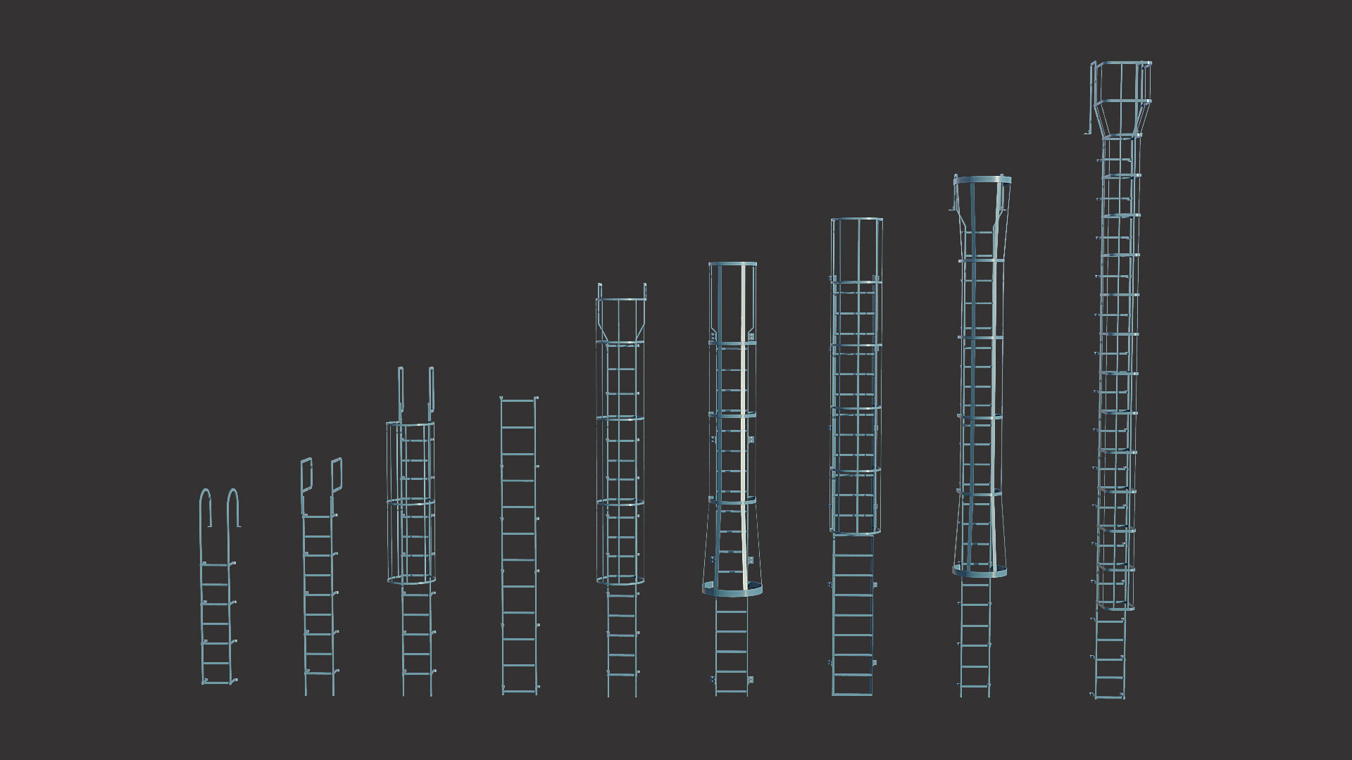 Ladders model pack 3D model | CGTrader