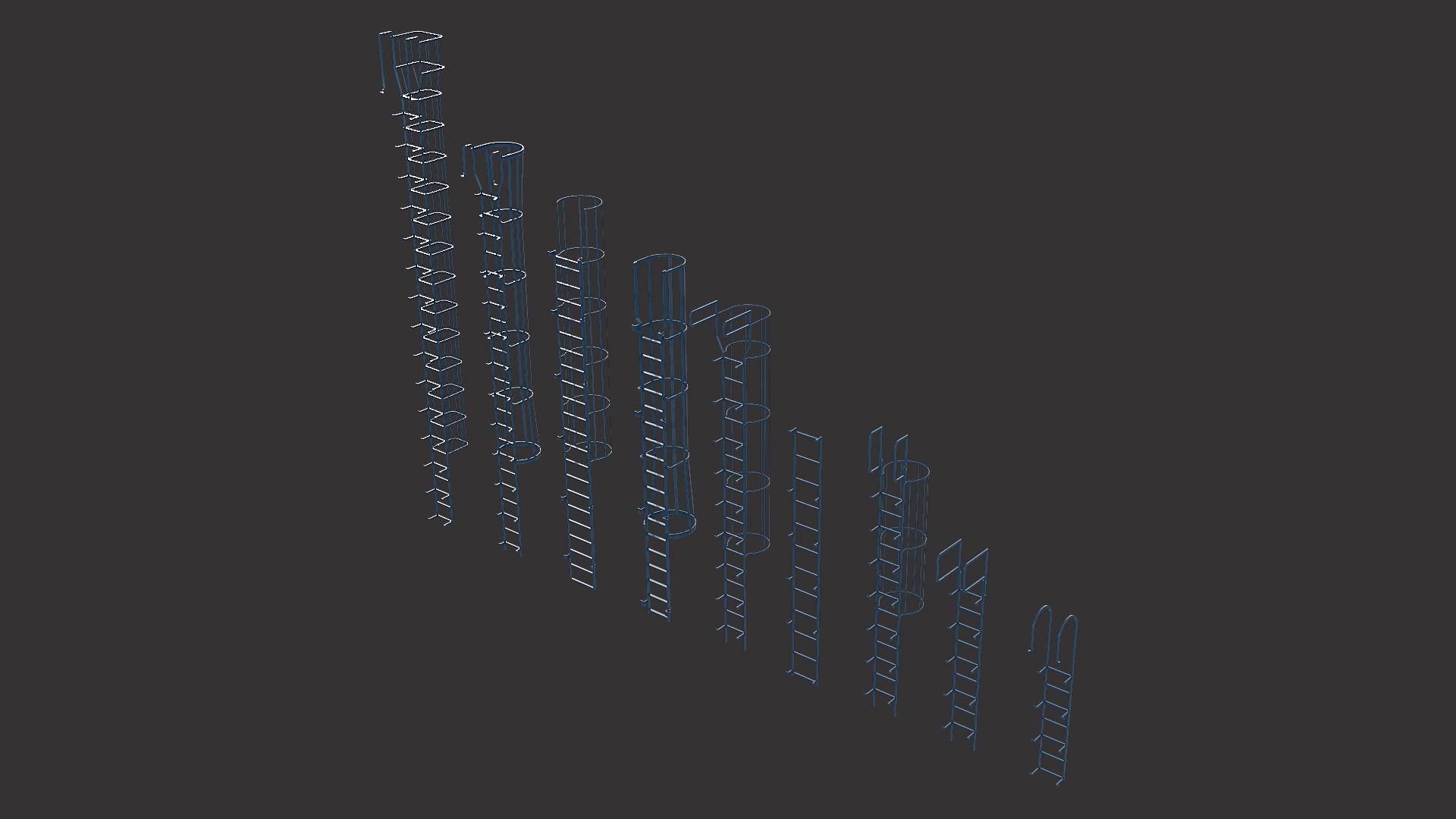 Ladders model pack 3D model | CGTrader