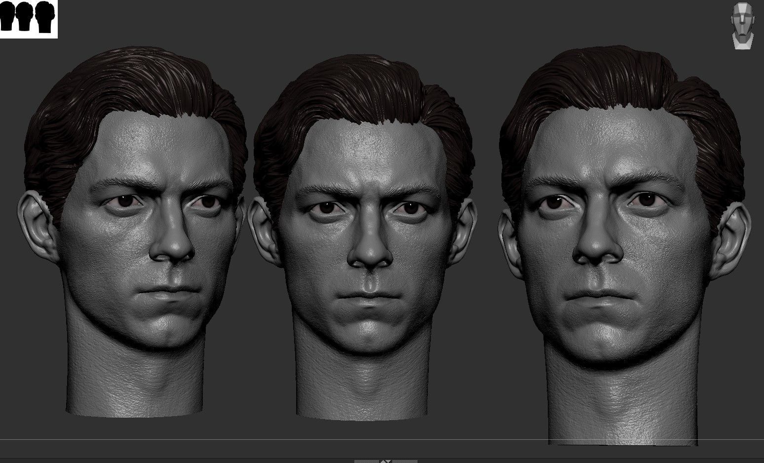 Tom Holland -Spiderman Head 3D model 3D printable | CGTrader
