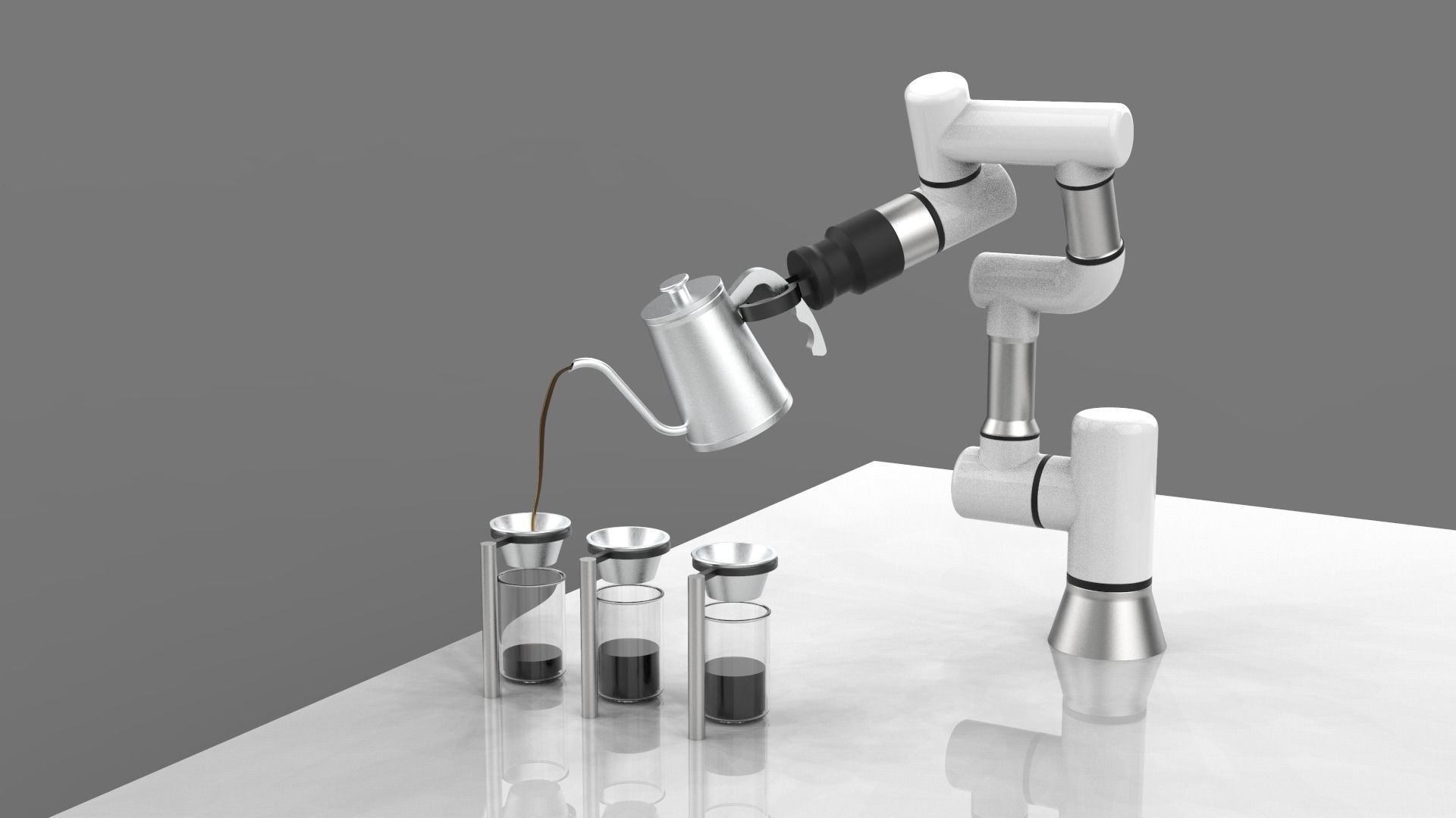 Industrial Robot arm Coffee Robot beaker 3D model 3D model | CGTrader