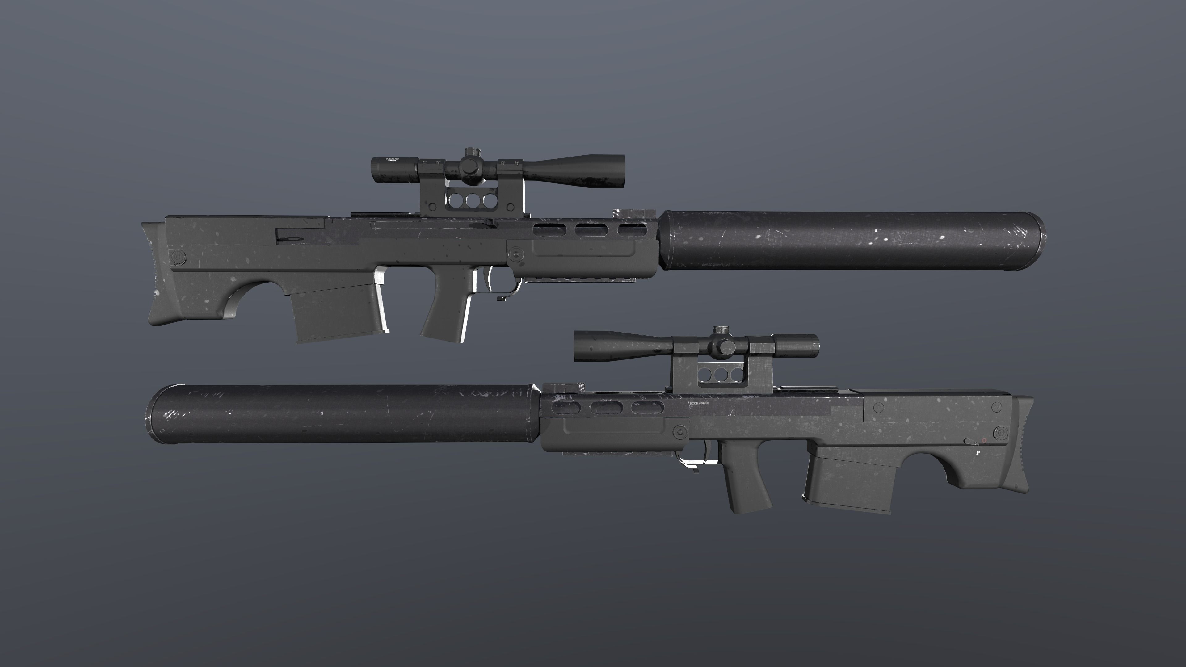 VSSK sniper rifle free VR / AR / low-poly 3D model | CGTrader