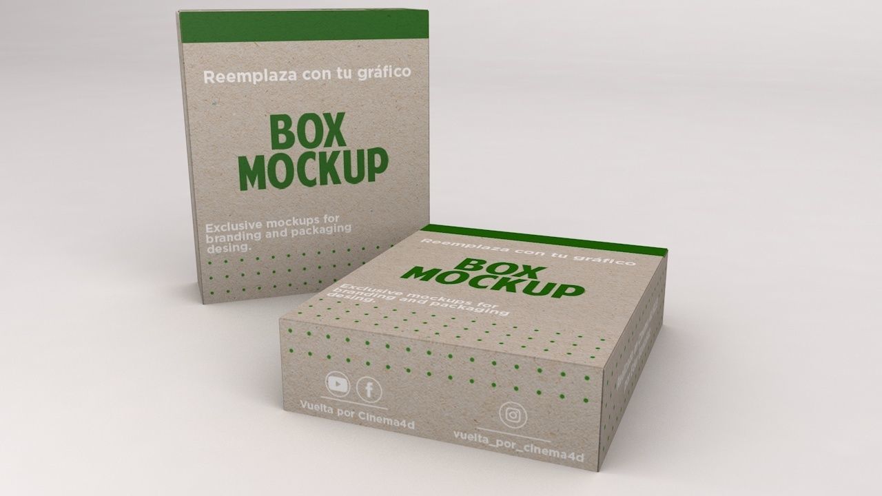 Box Mockup 3 3D model animated | CGTrader