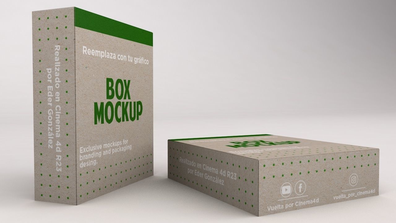 Box Mockup 3 3D model animated | CGTrader
