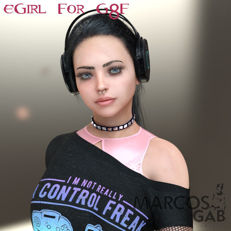 eGirl for Genesis 8 Female 3D model animated rigged | CGTrader