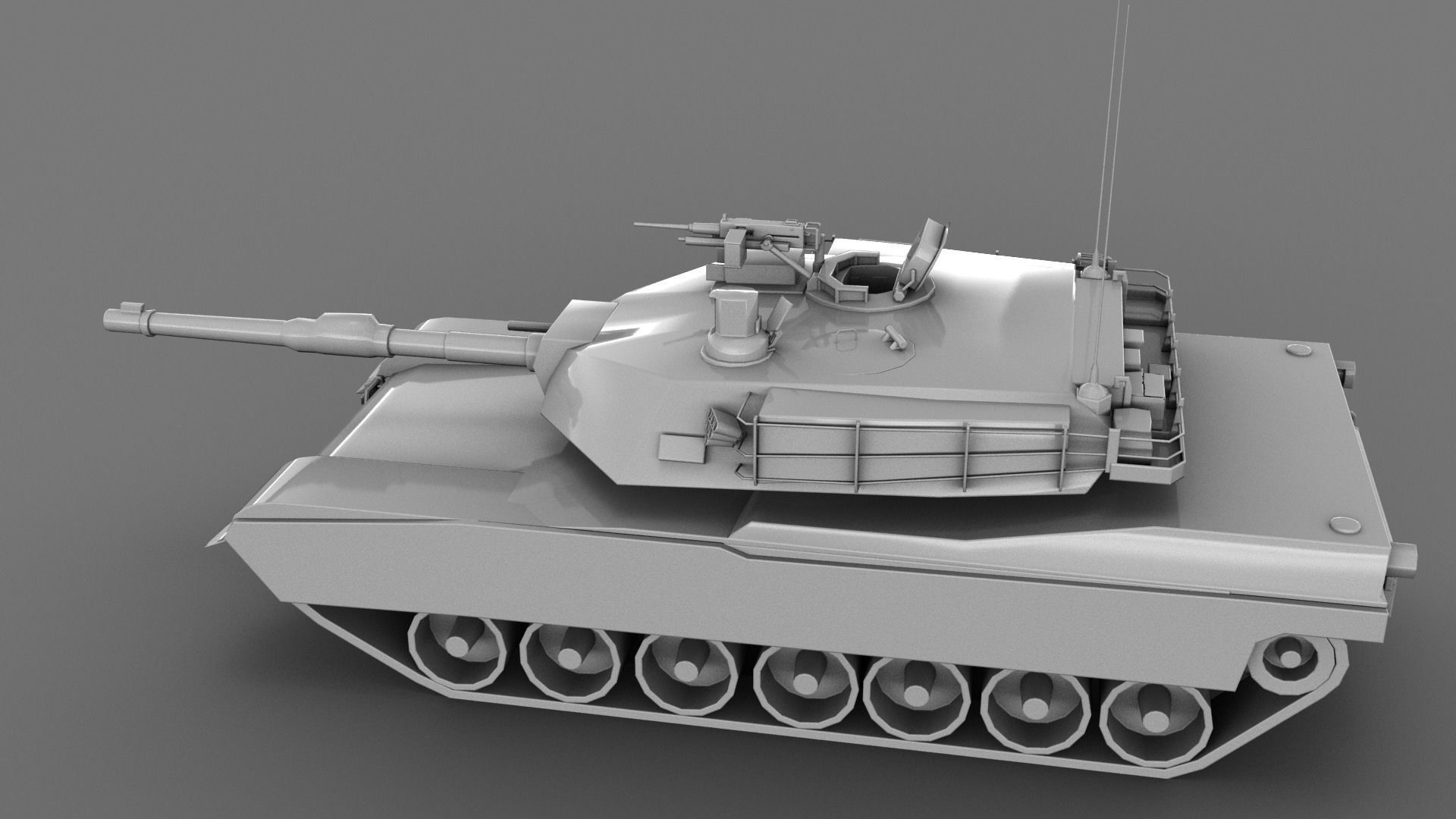 Tank M1A1 Base Mesh Free free VR / AR / low-poly 3D model | CGTrader