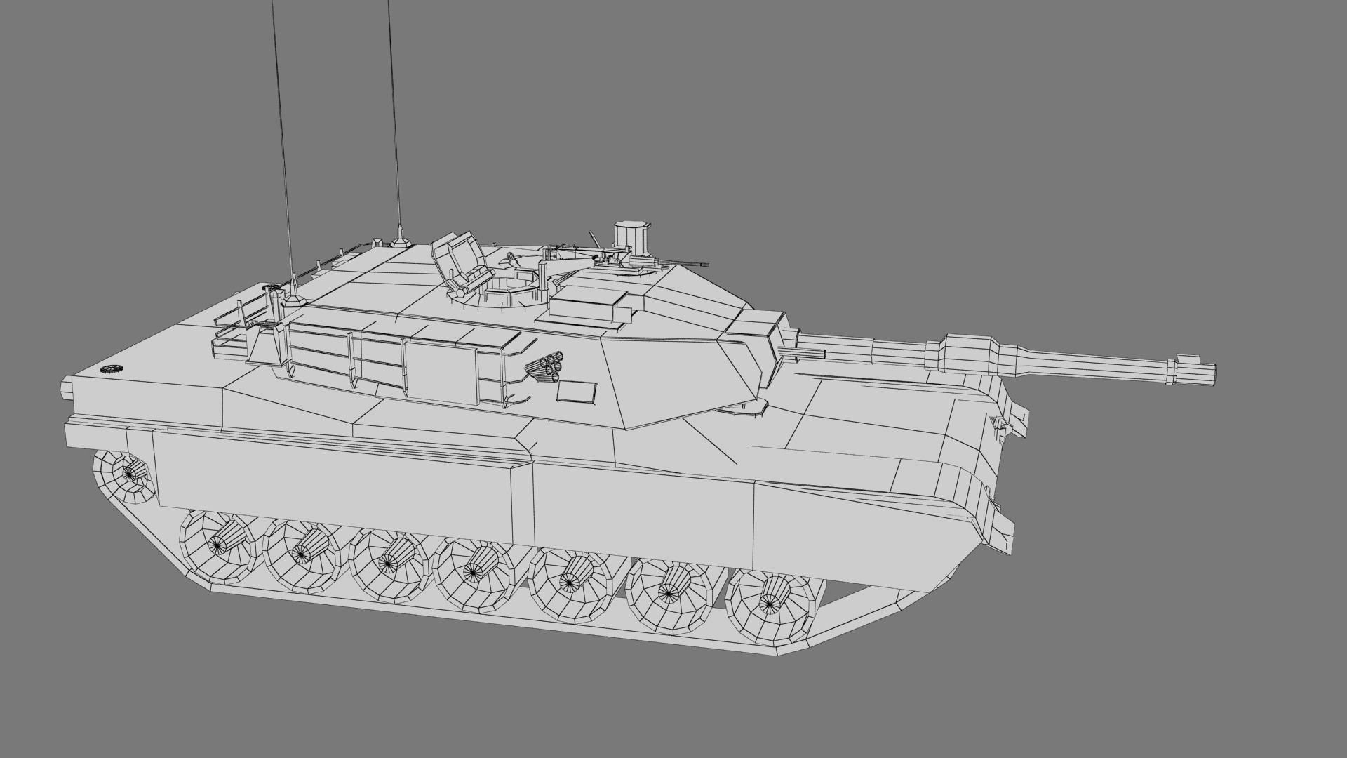Tank M1A1 Base Mesh Free free VR / AR / low-poly 3D model | CGTrader