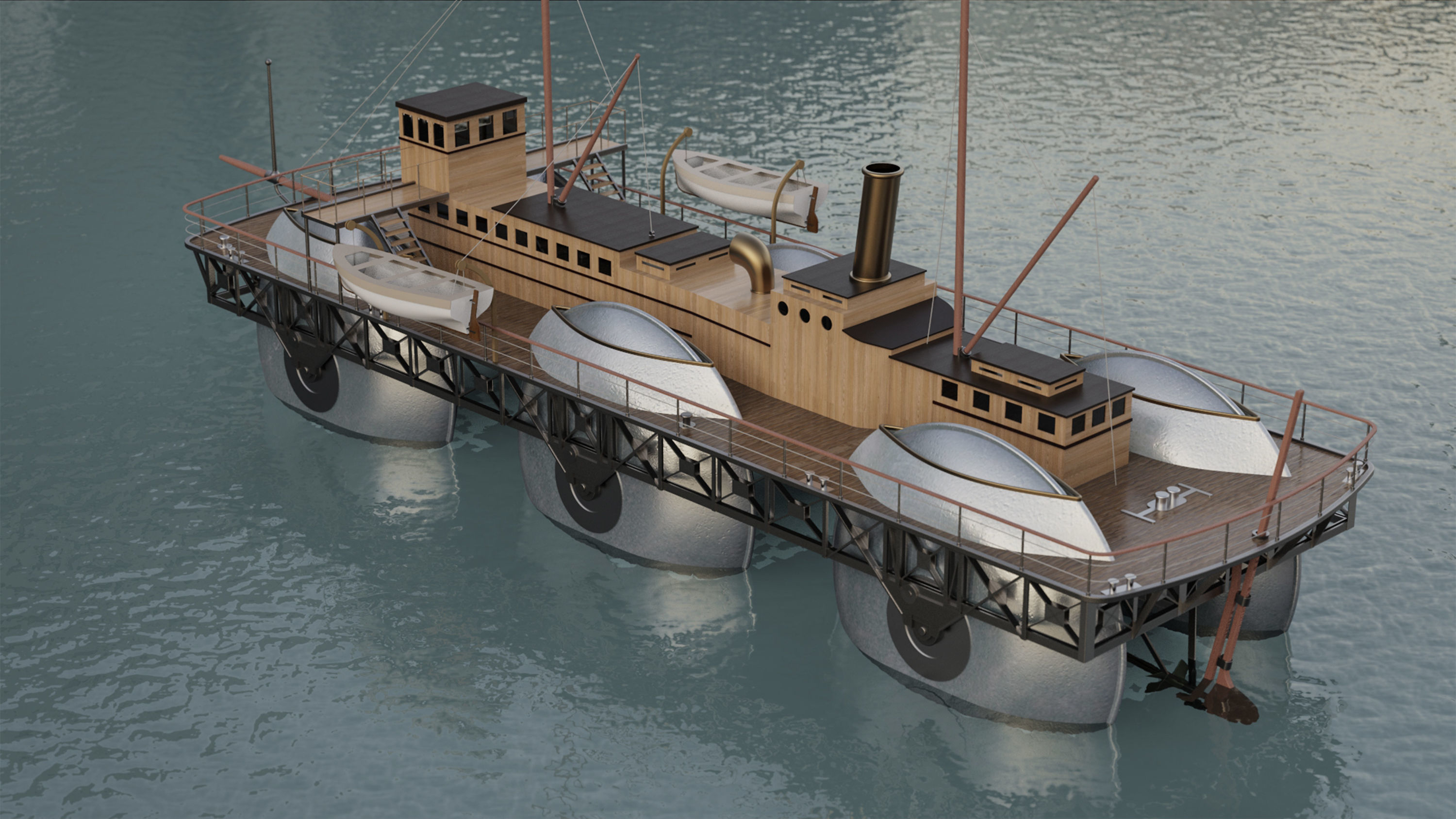 Roller Ship - Ernest Bazin 3D model | CGTrader