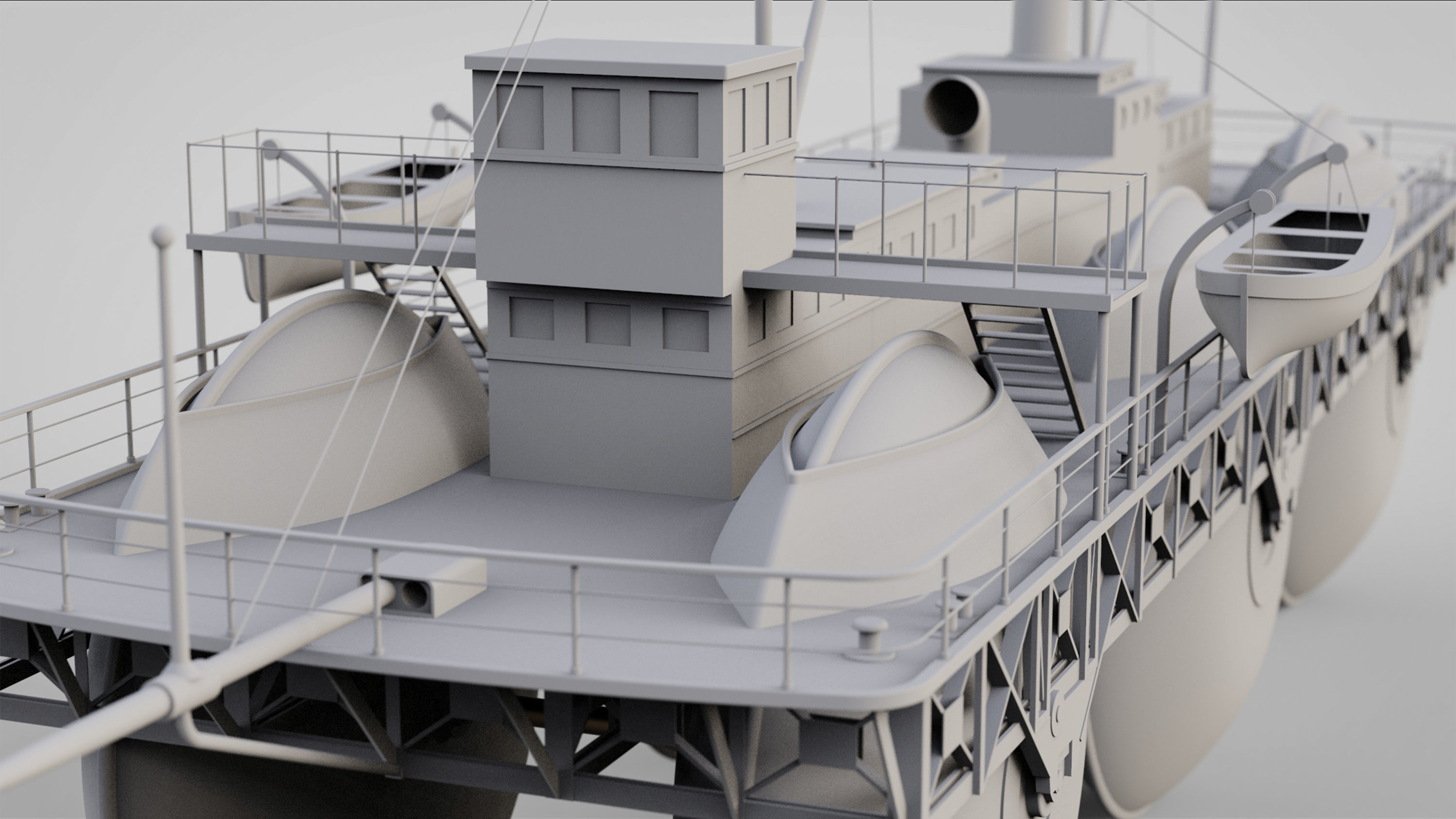 Roller Ship - Ernest Bazin 3D model | CGTrader
