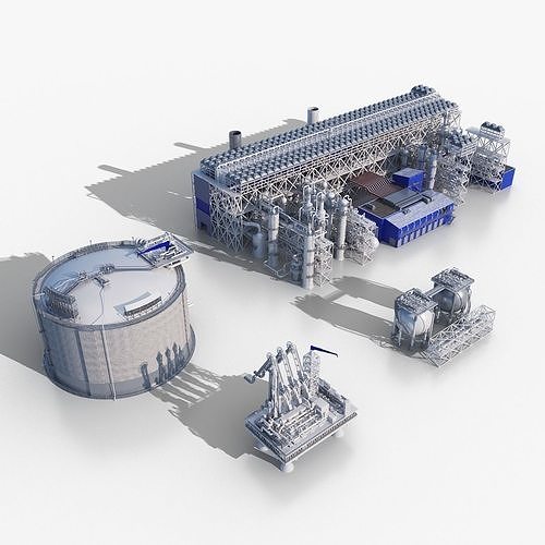 3D model Industrial objects for liquefied gas VR / AR / low-poly | CGTrader