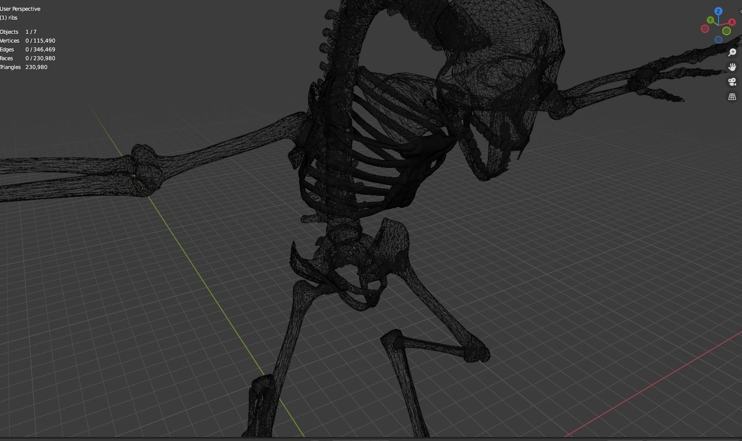 Mythical beast wolf skeleton 3D model | CGTrader