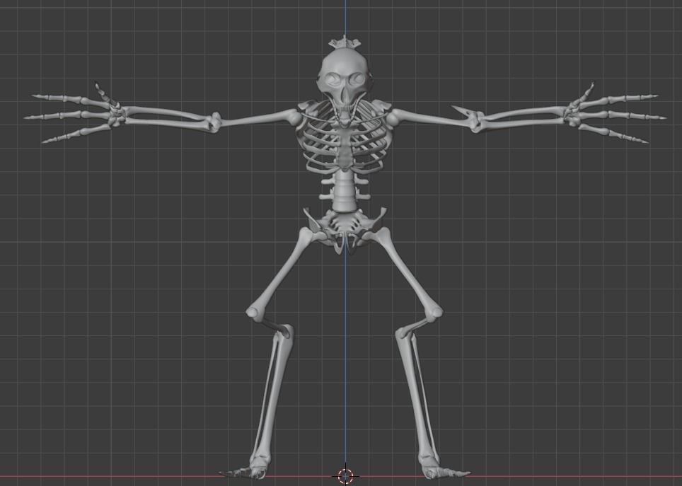 Mythical beast wolf skeleton 3D model | CGTrader