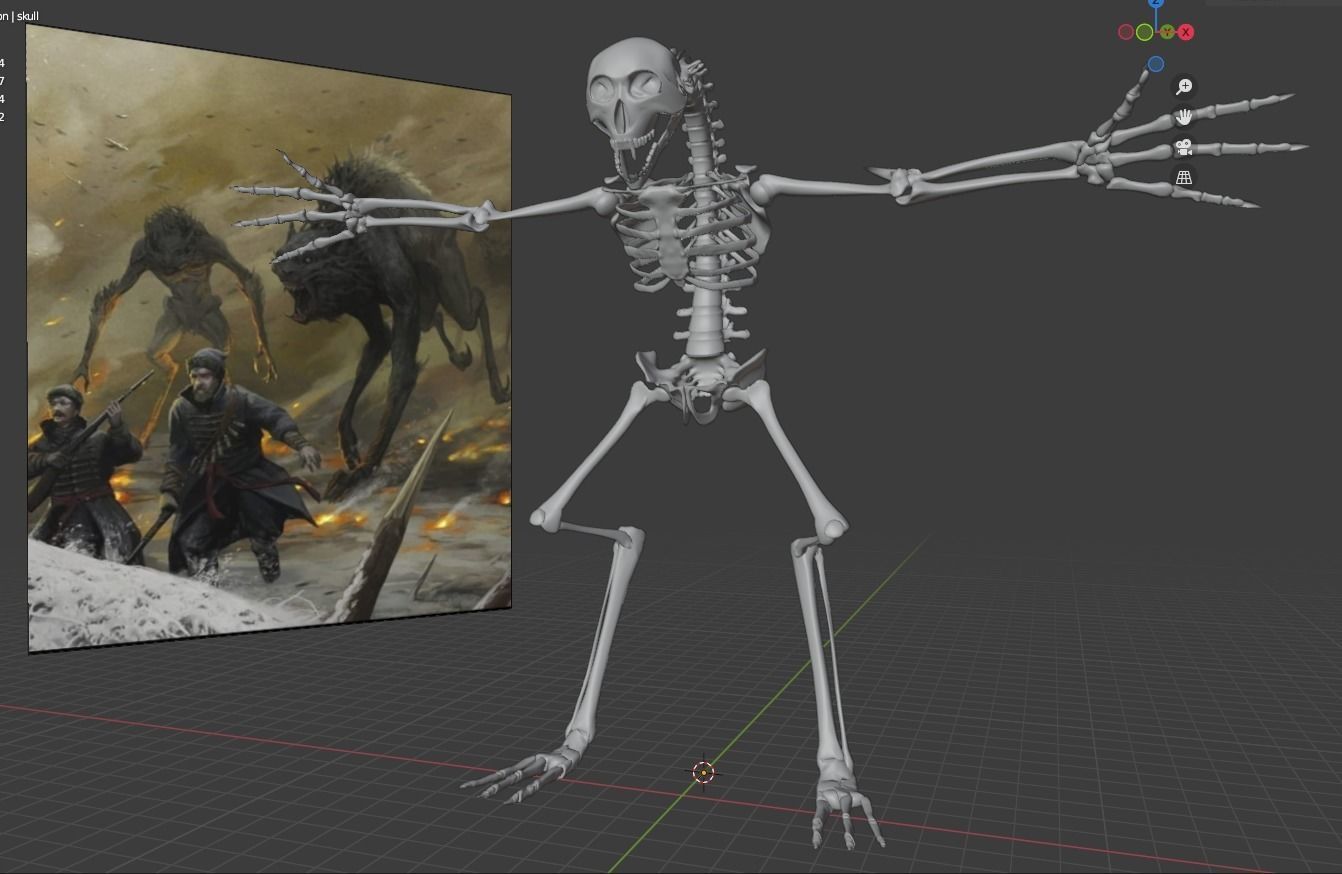 Mythical beast wolf skeleton 3D model | CGTrader