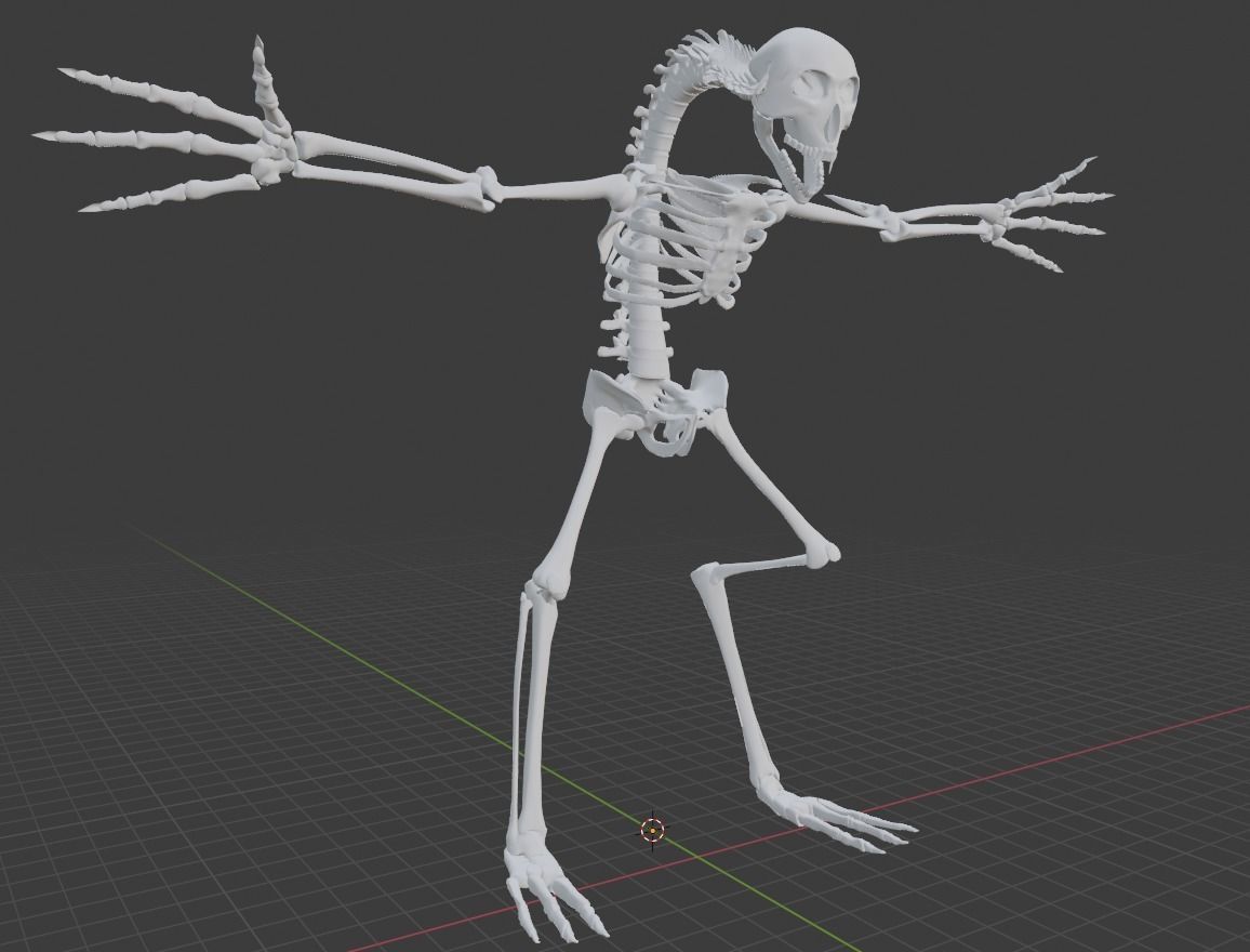 Mythical beast wolf skeleton 3D model | CGTrader