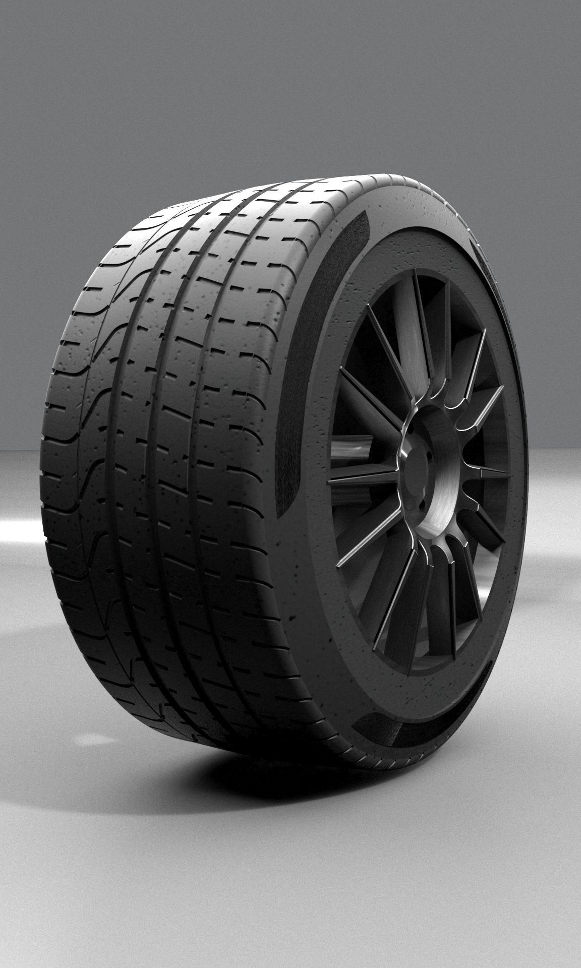 High-Detailed WHEEL inspired by PIRELLI P ZERO free 3D model | CGTrader