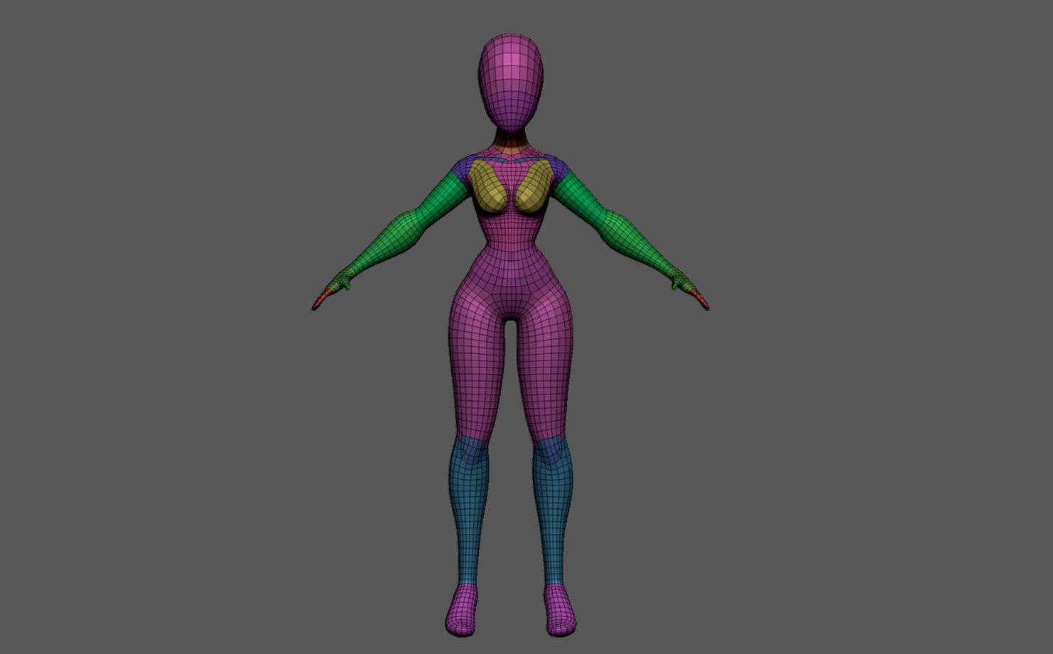 stylized woman Blocking model 3D model | CGTrader