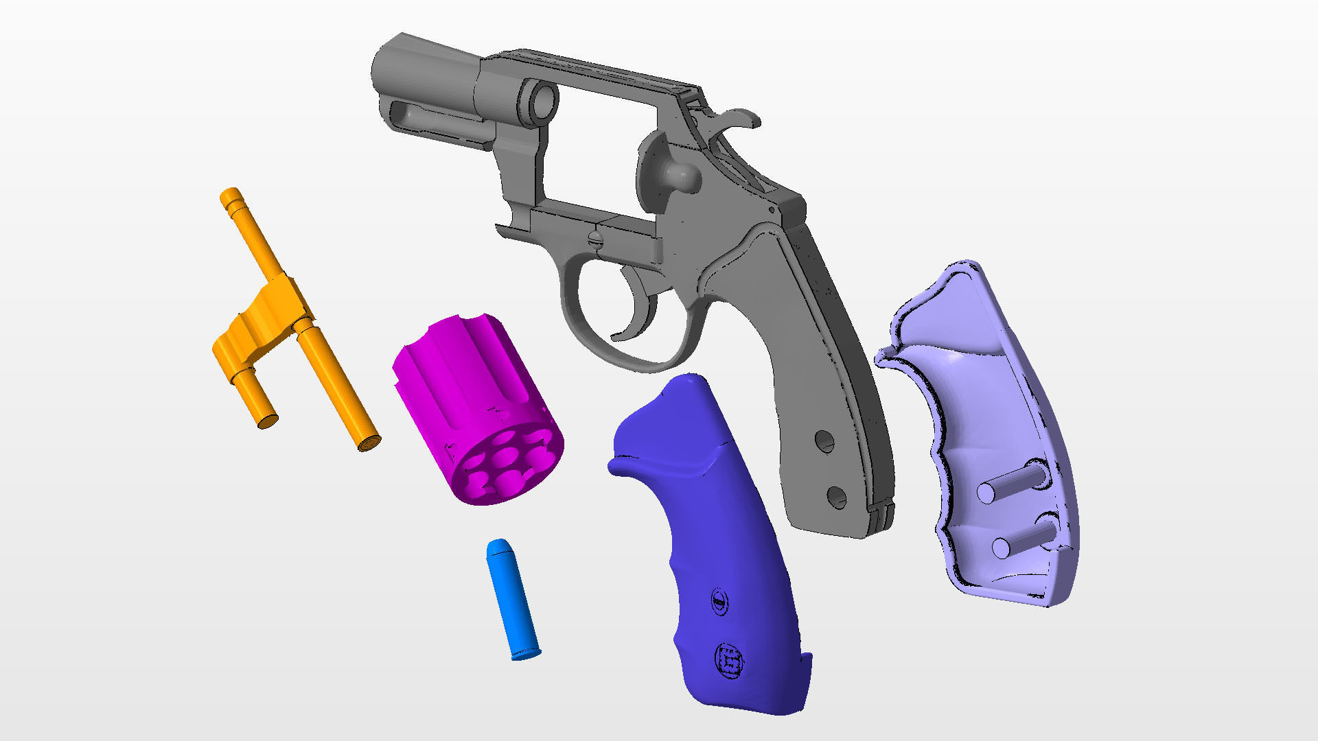 Colt Revolver 3D Model 3D model | CGTrader