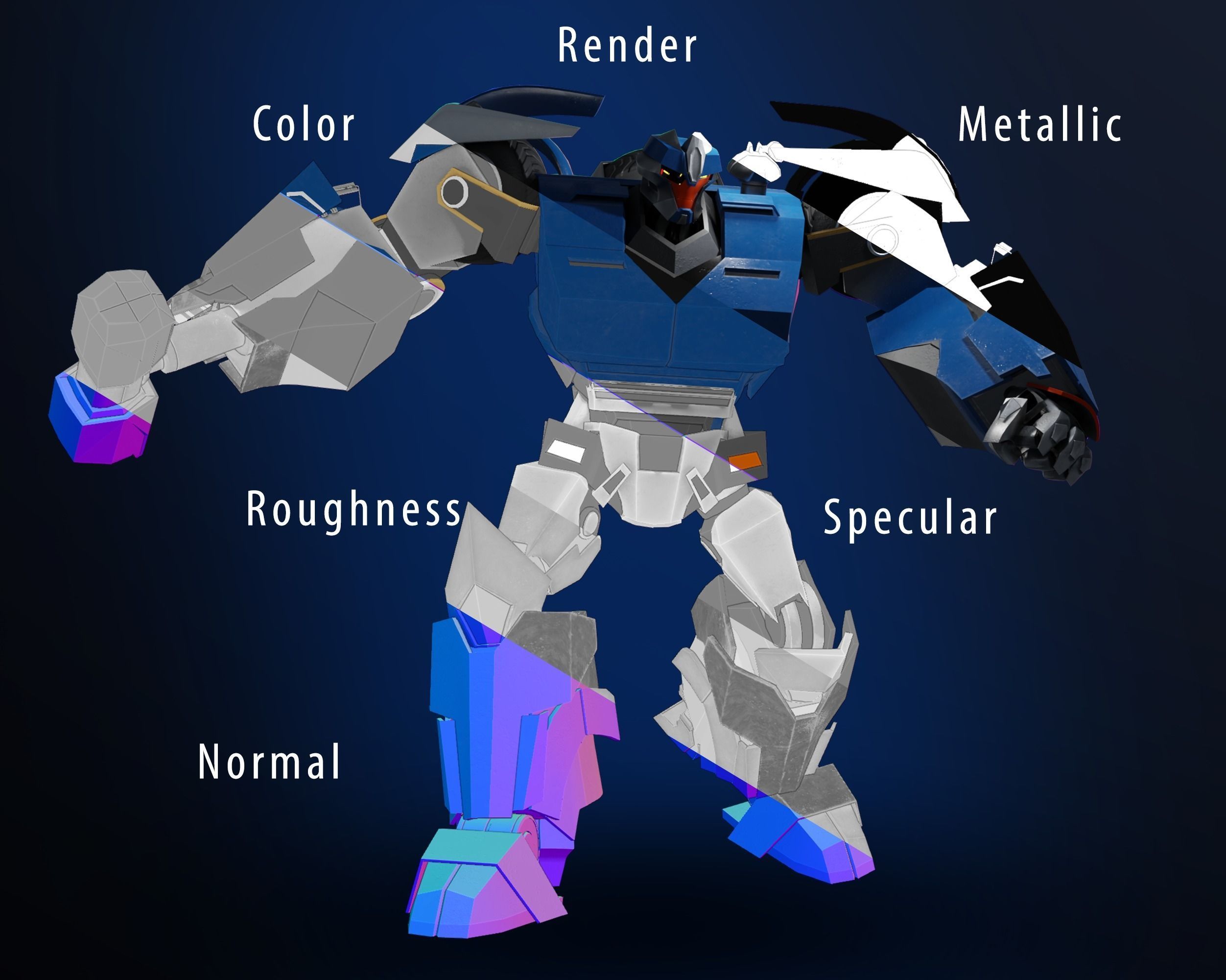 3D model Breakdown Transformers Prime Character Rig VR / AR / low-poly ...