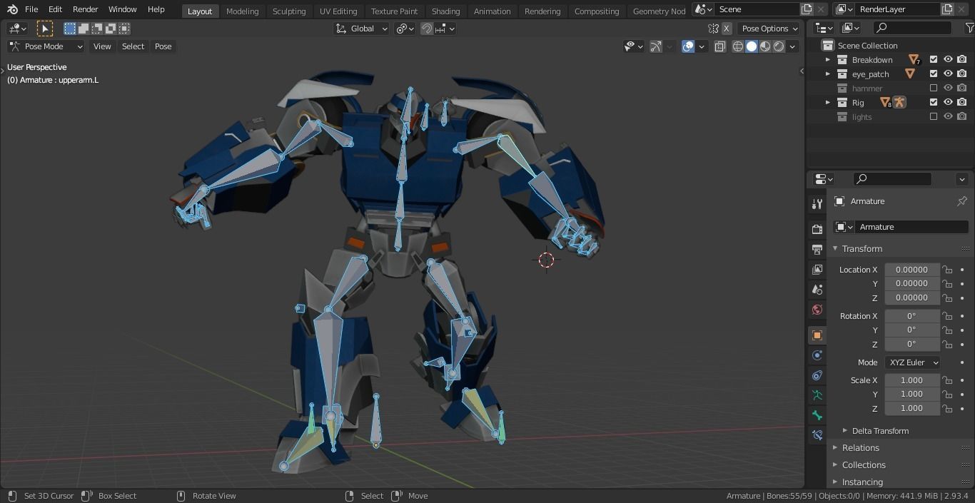 3D model Breakdown Transformers Prime Character Rig VR / AR / low-poly ...