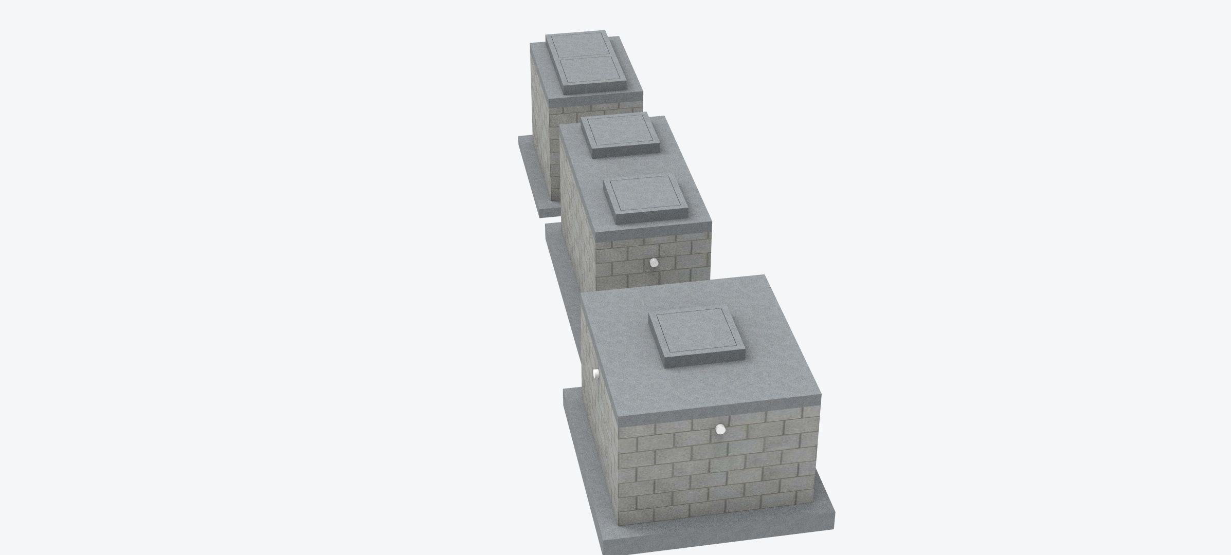 Parametric Concrete Septic Tank Soak Pit and Grease Trap 3D model ...