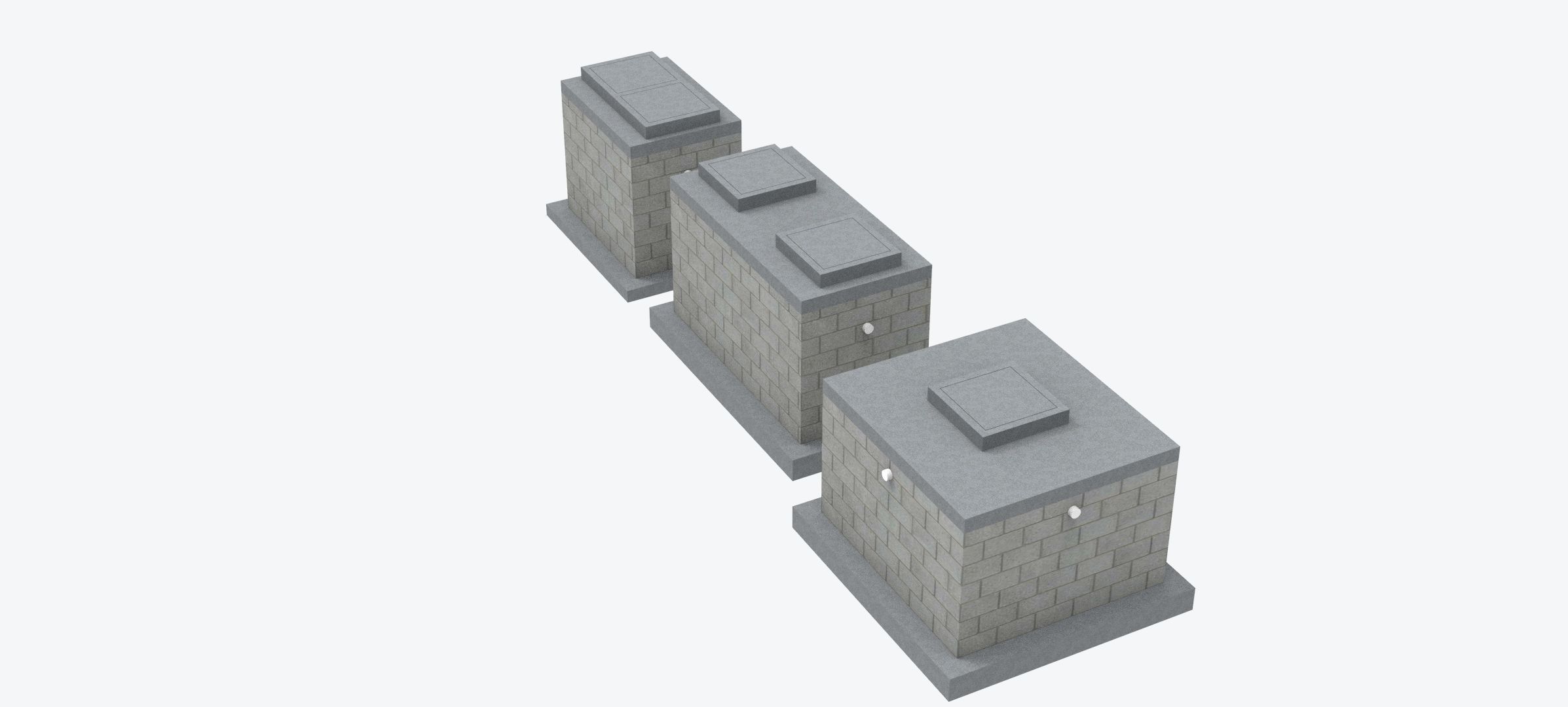 Parametric Concrete Septic Tank Soak Pit and Grease Trap 3D model ...