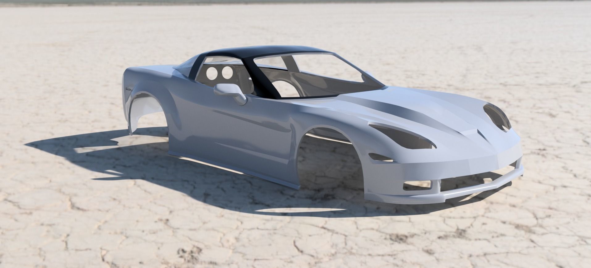 CHEVROLET CORVETTE C6 ZR1 PRINTABLE CAR BODY 3D model 3D printable ...