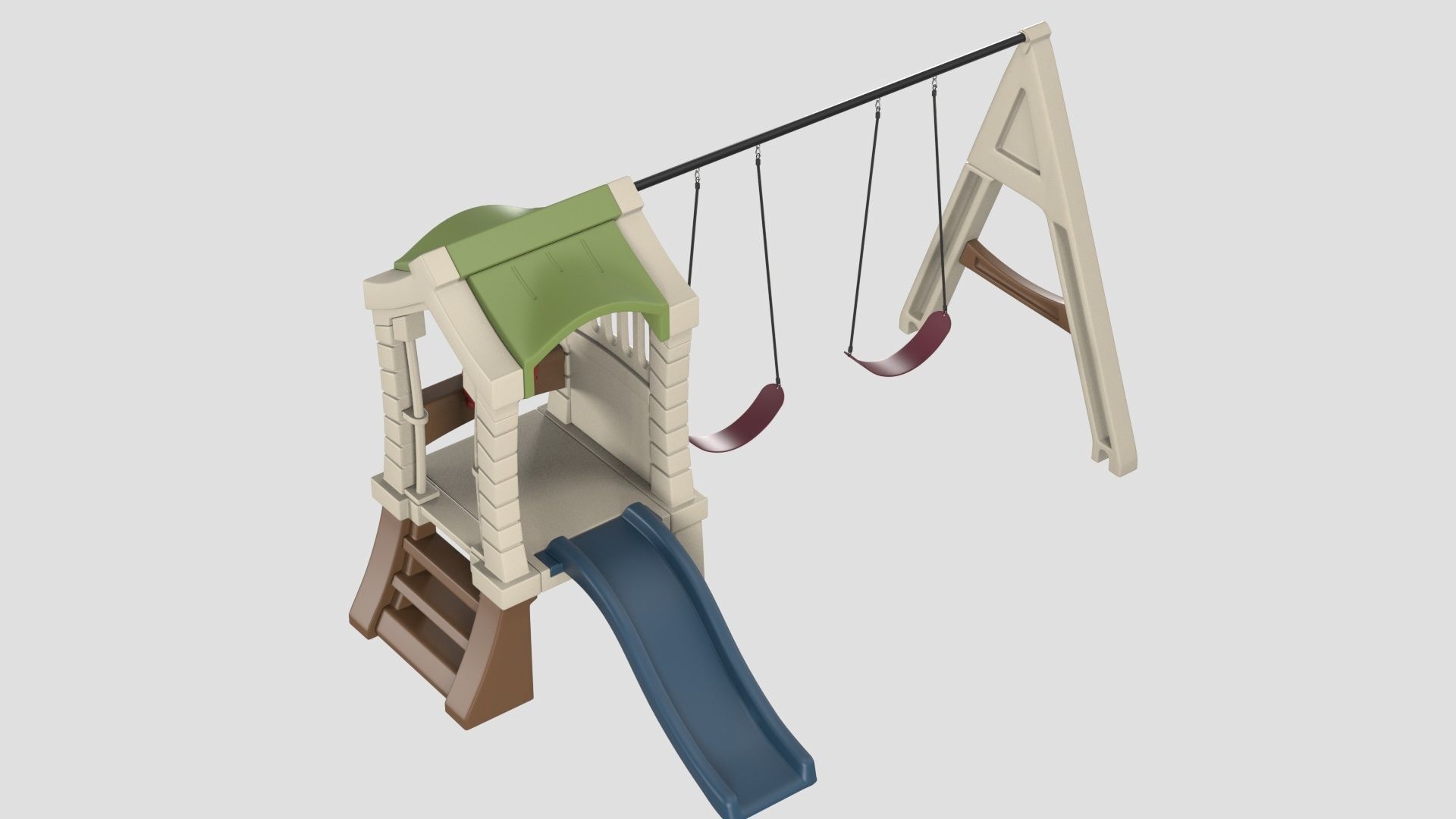 Step2 Kids Playset Playhouse with Swing and Slide 3D model | CGTrader