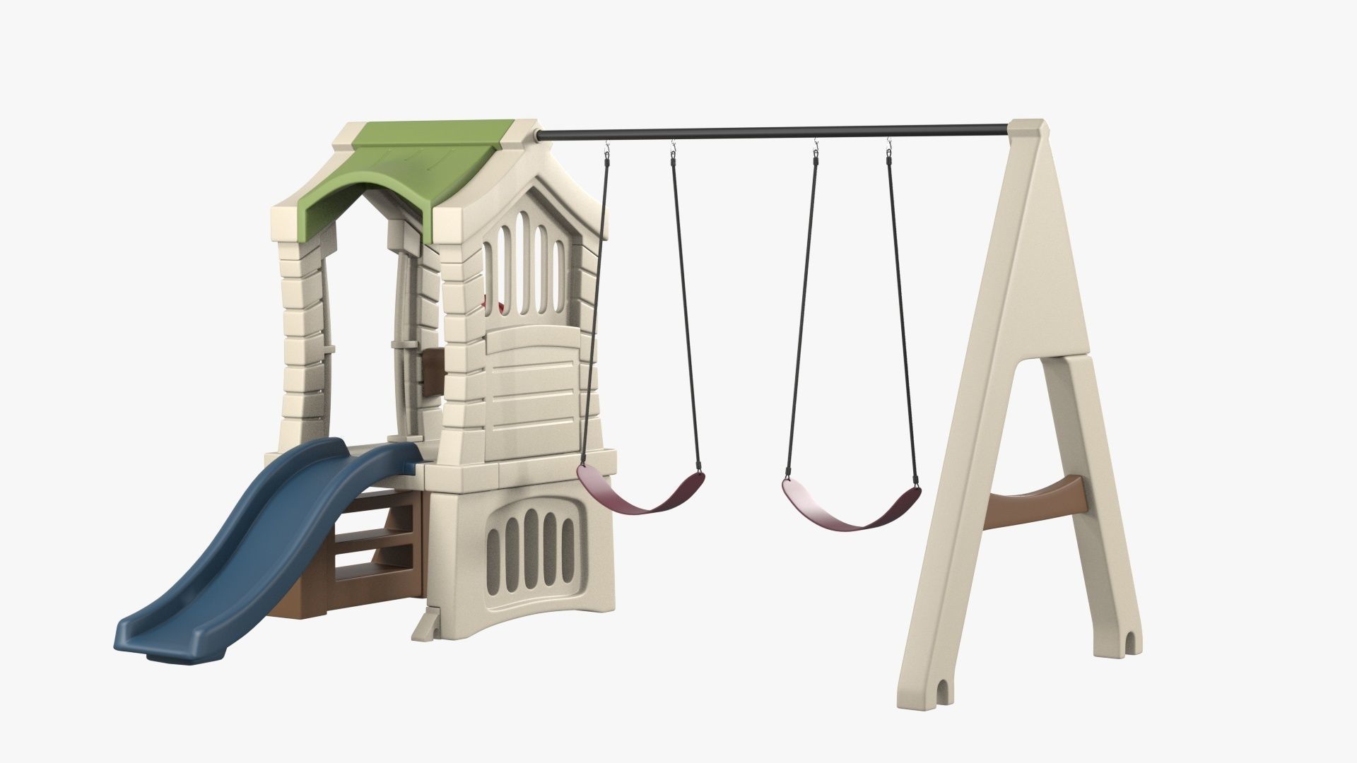 Step2 Kids Playset Playhouse with Swing and Slide 3D model | CGTrader