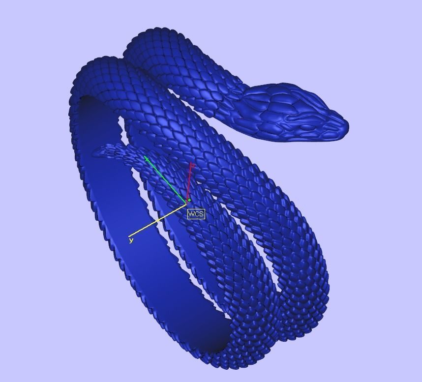 Ring snake serpent scales 3D model 3D printable | CGTrader