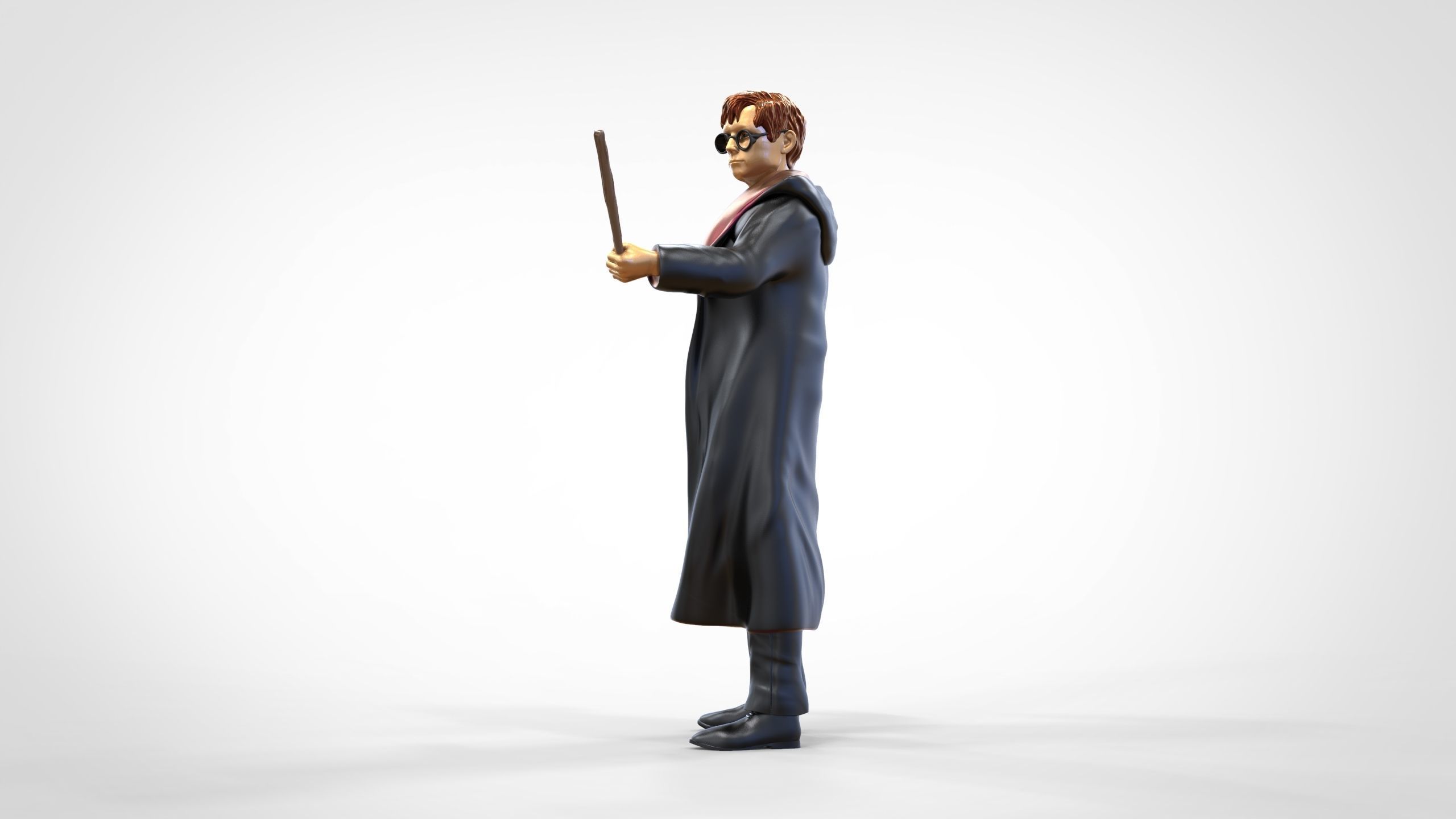 Harry Potter with his wand magic stick 3D model 3D printable | CGTrader