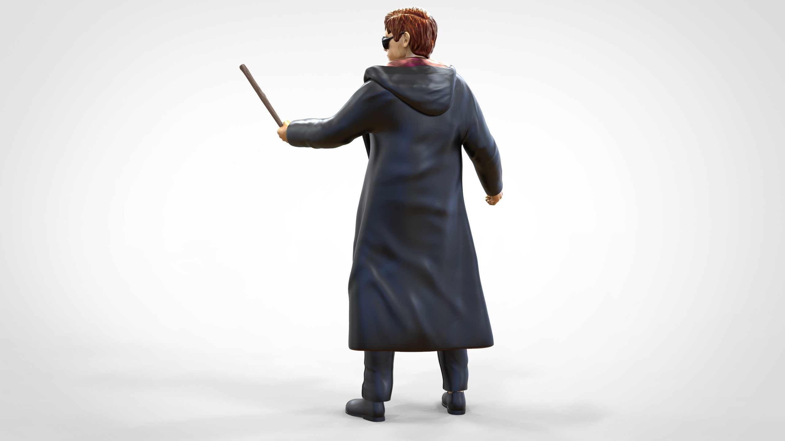 Harry Potter with his wand magic stick 3D model 3D printable | CGTrader