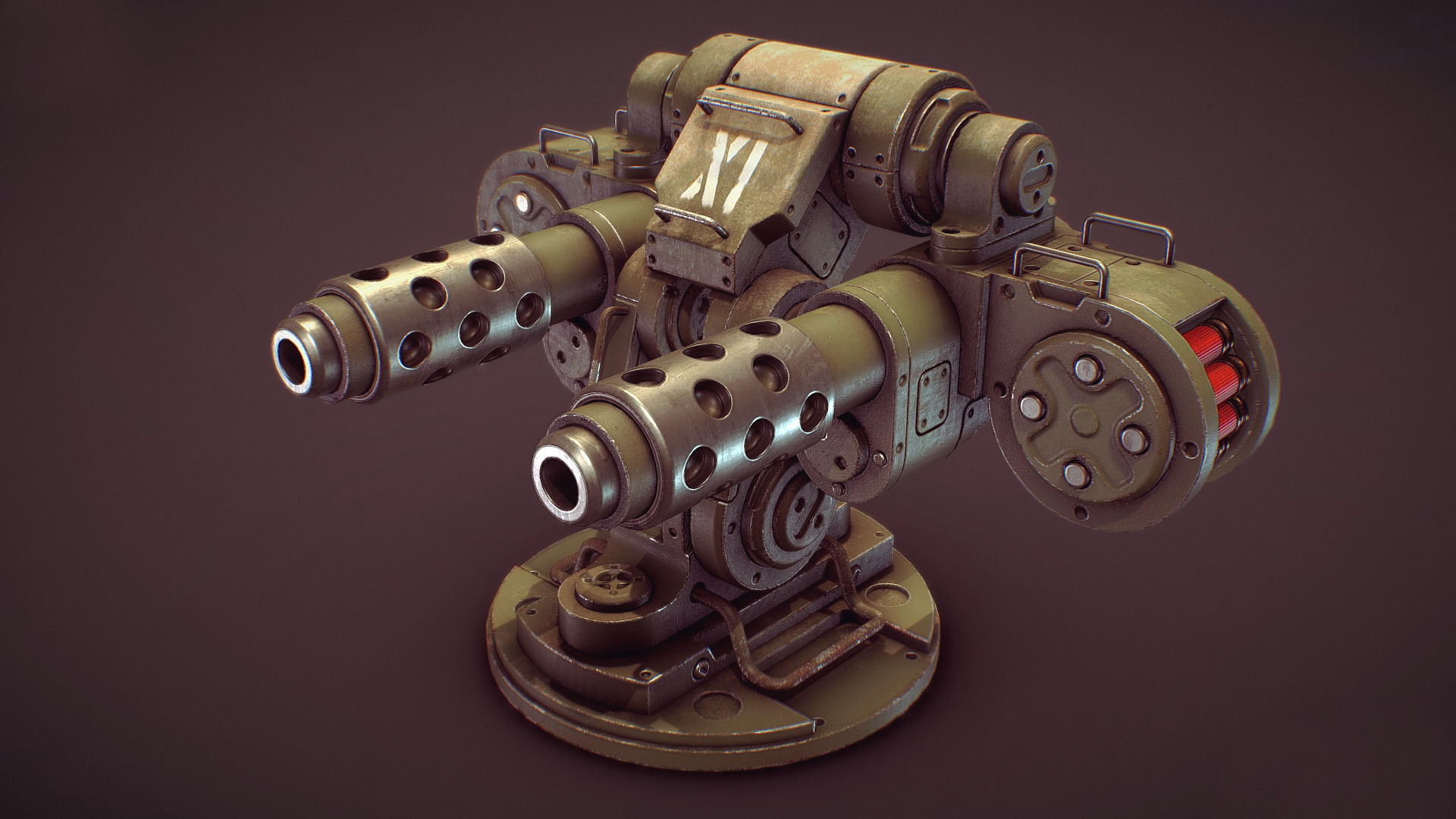 3D model Turret VR / AR / low-poly animated | CGTrader