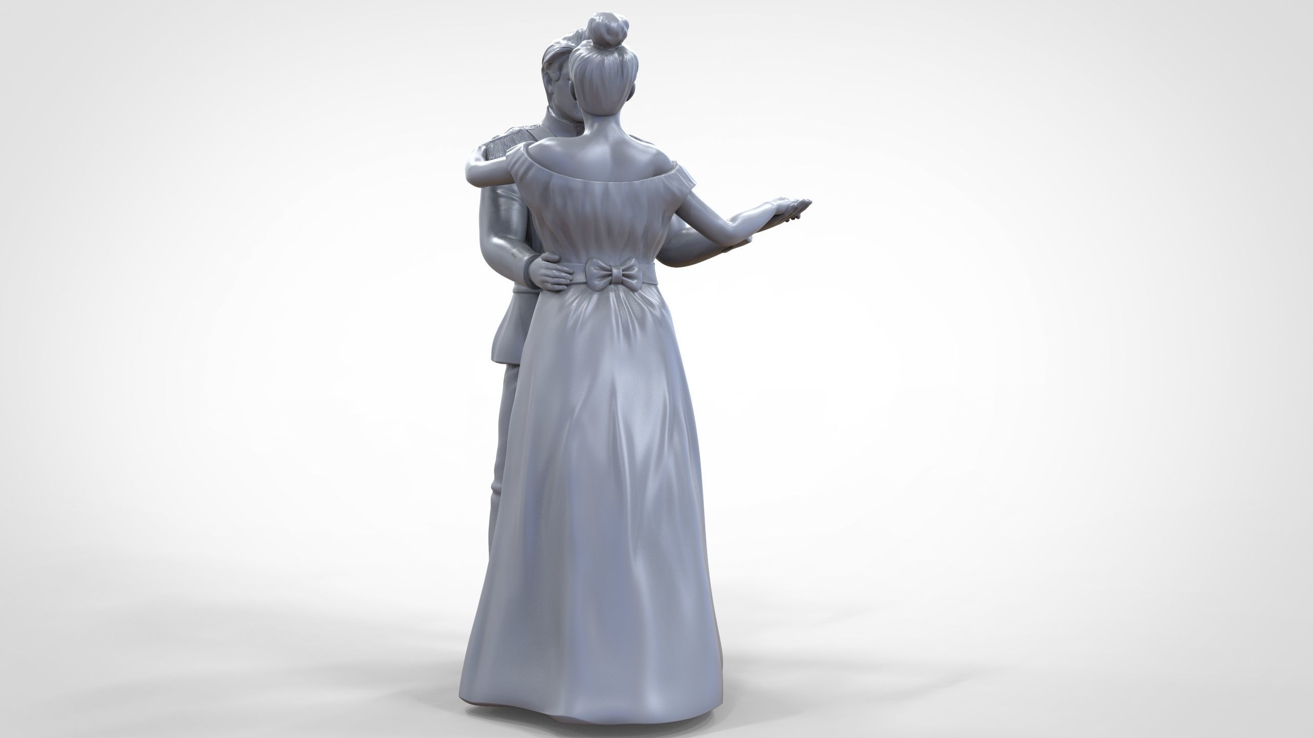 Prince and Princess dancing 3D model 3D printable | CGTrader