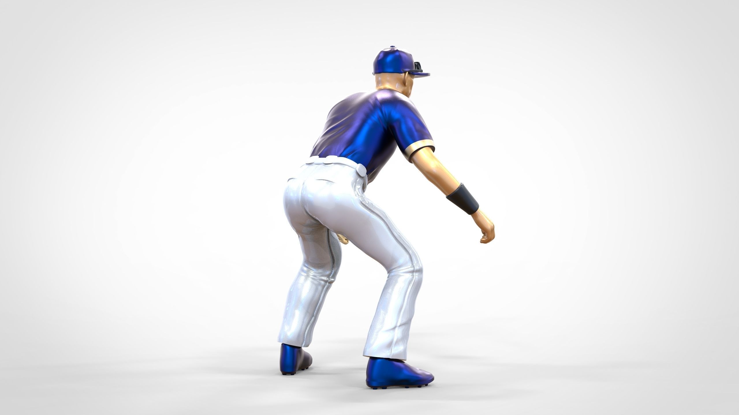 N2 Baseball player Center fielder 3D model 3D printable | CGTrader