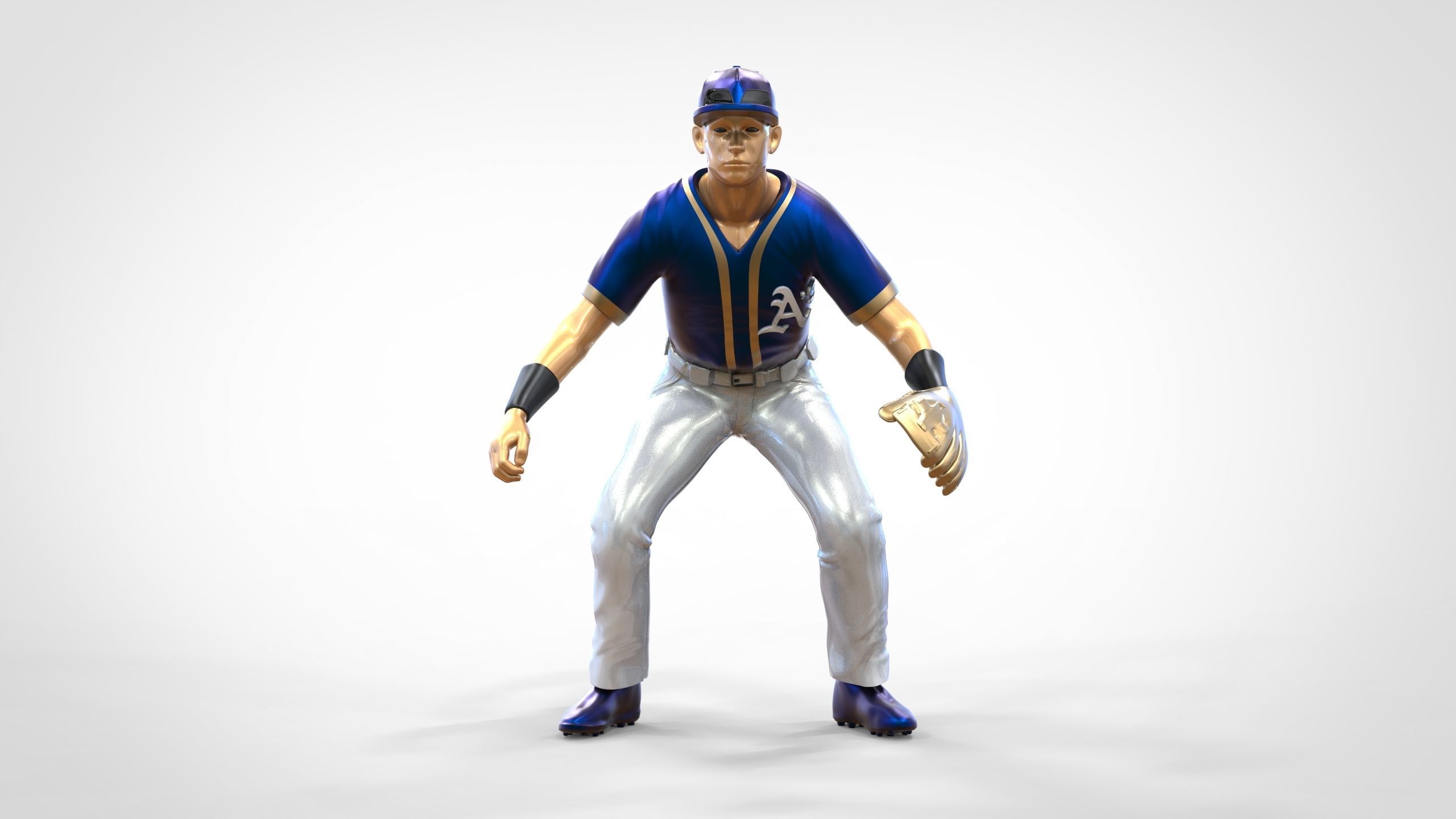 N2 Baseball player Center fielder 3D model 3D printable | CGTrader