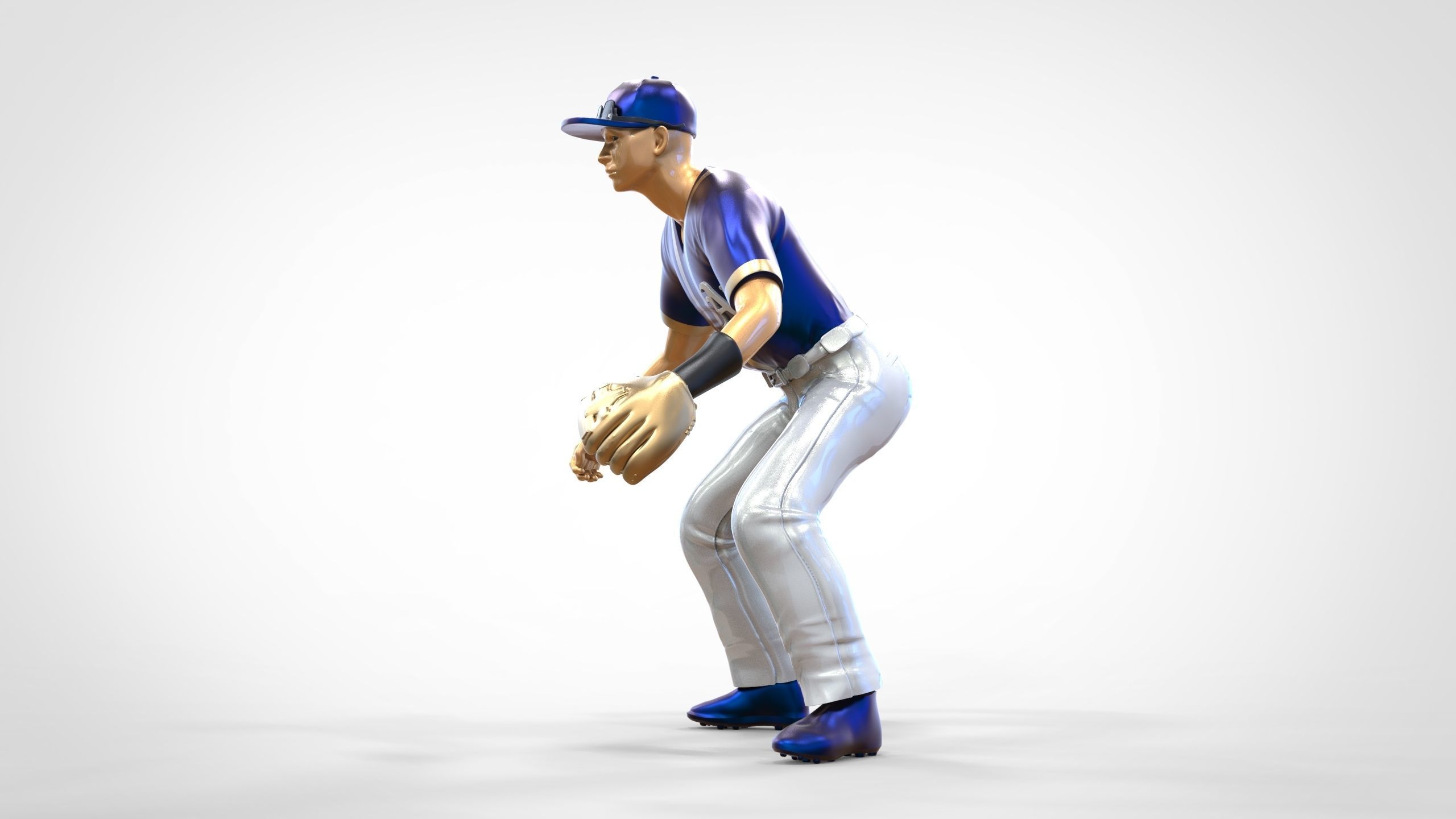 N2 Baseball player Center fielder 3D model 3D printable | CGTrader