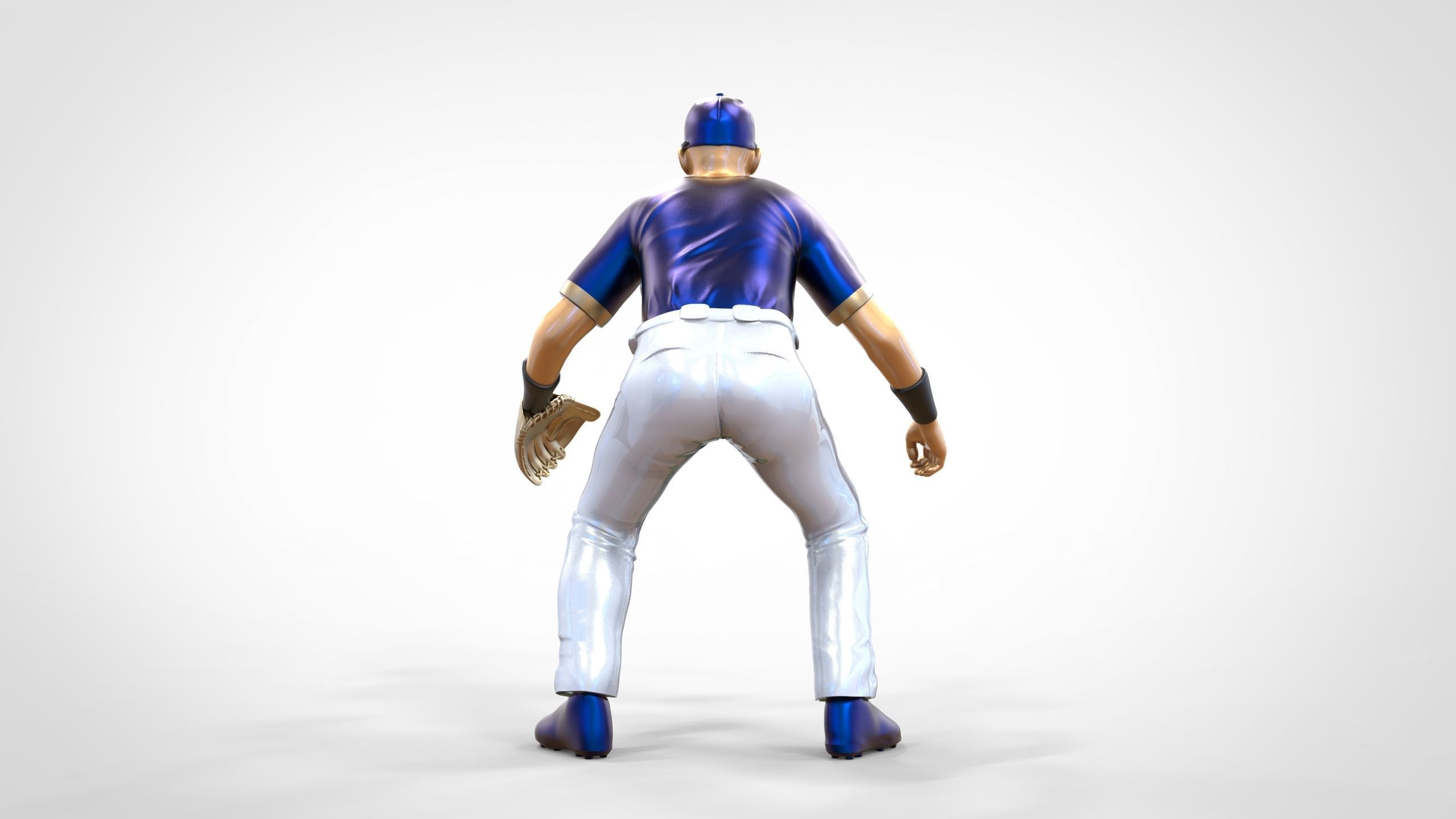 N2 Baseball player Center fielder 3D model 3D printable | CGTrader