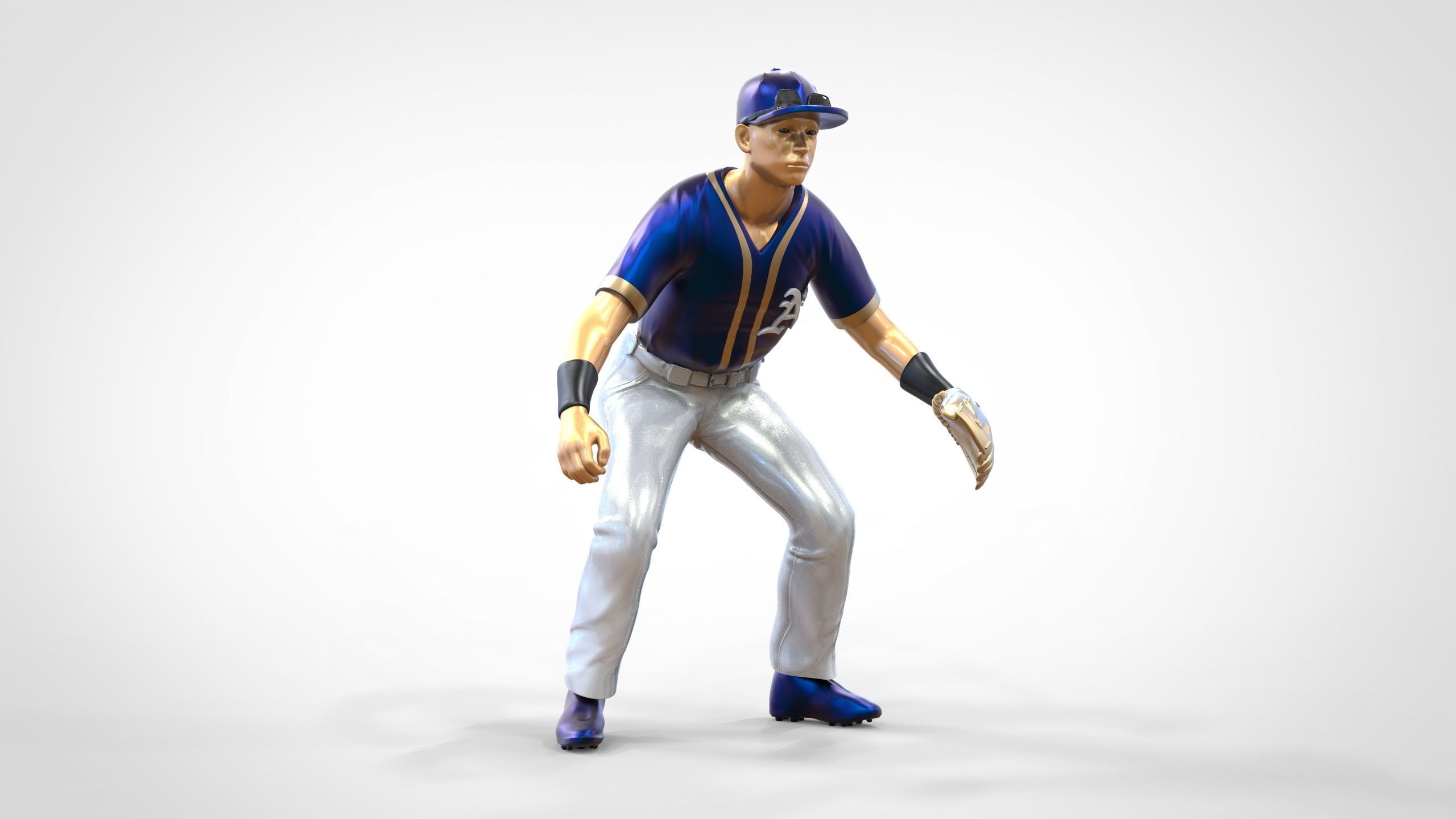 N2 Baseball player Center fielder 3D model 3D printable | CGTrader