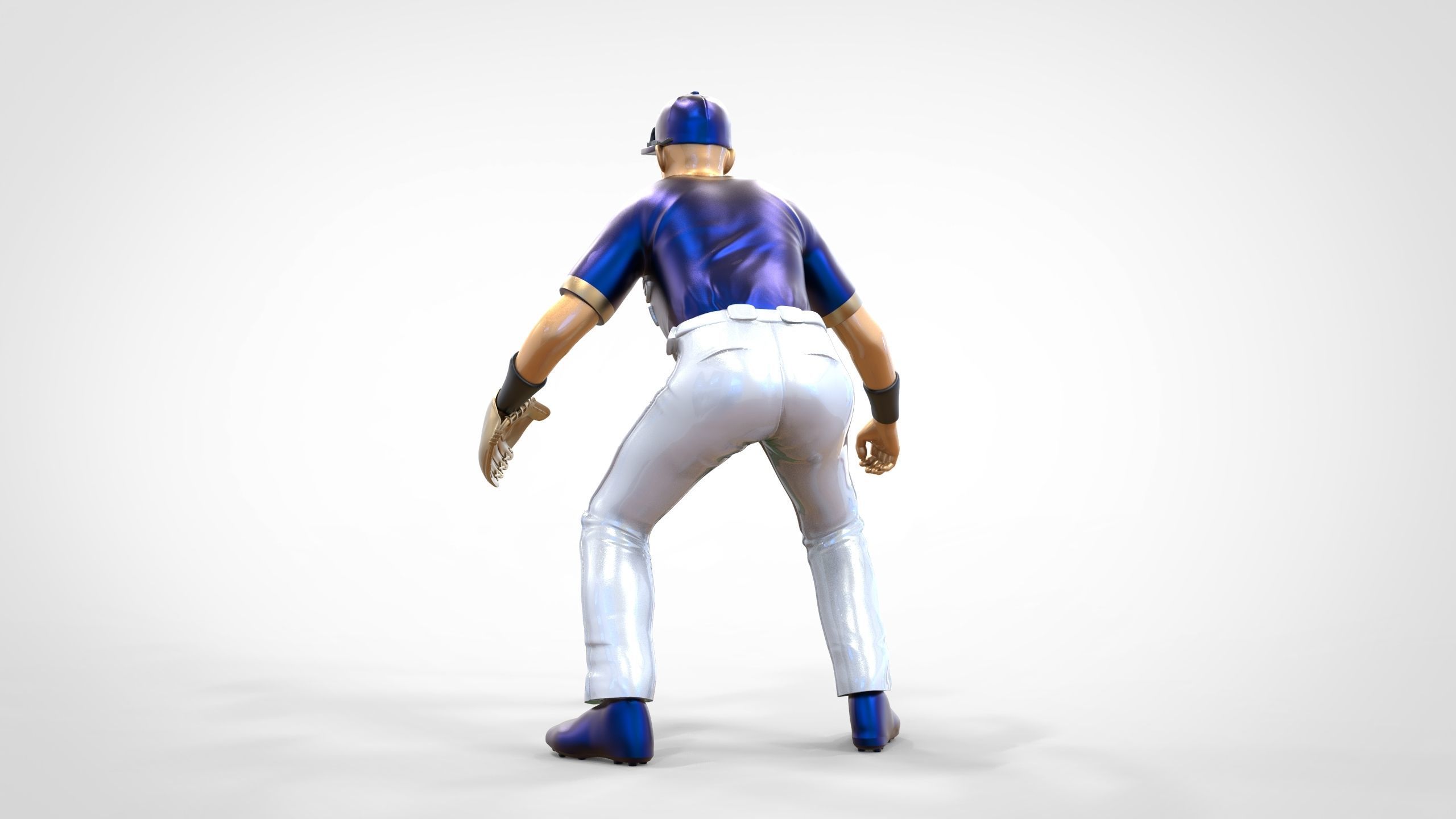 N2 Baseball player Center fielder 3D model 3D printable | CGTrader