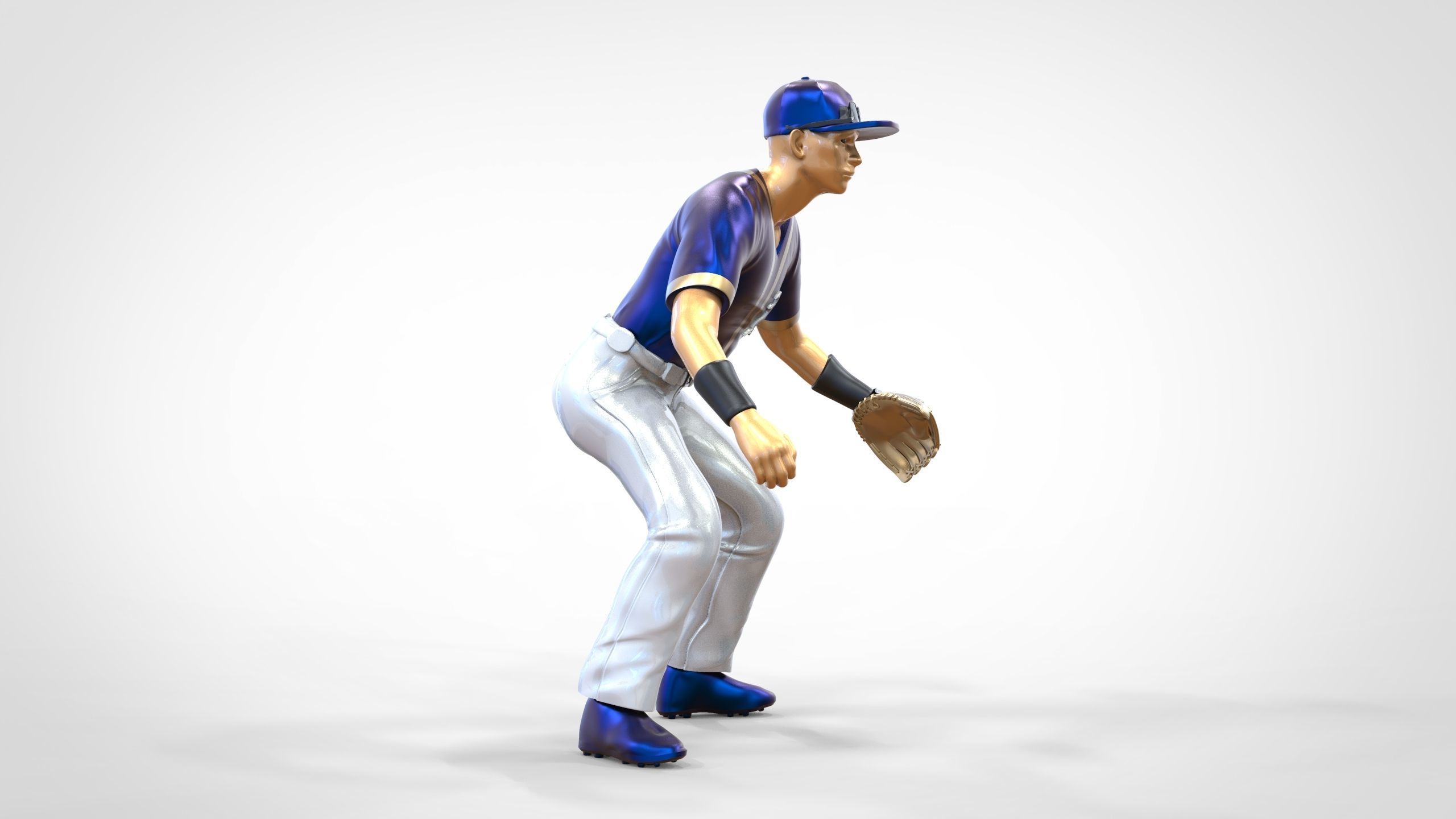 N2 Baseball player Center fielder 3D model 3D printable | CGTrader