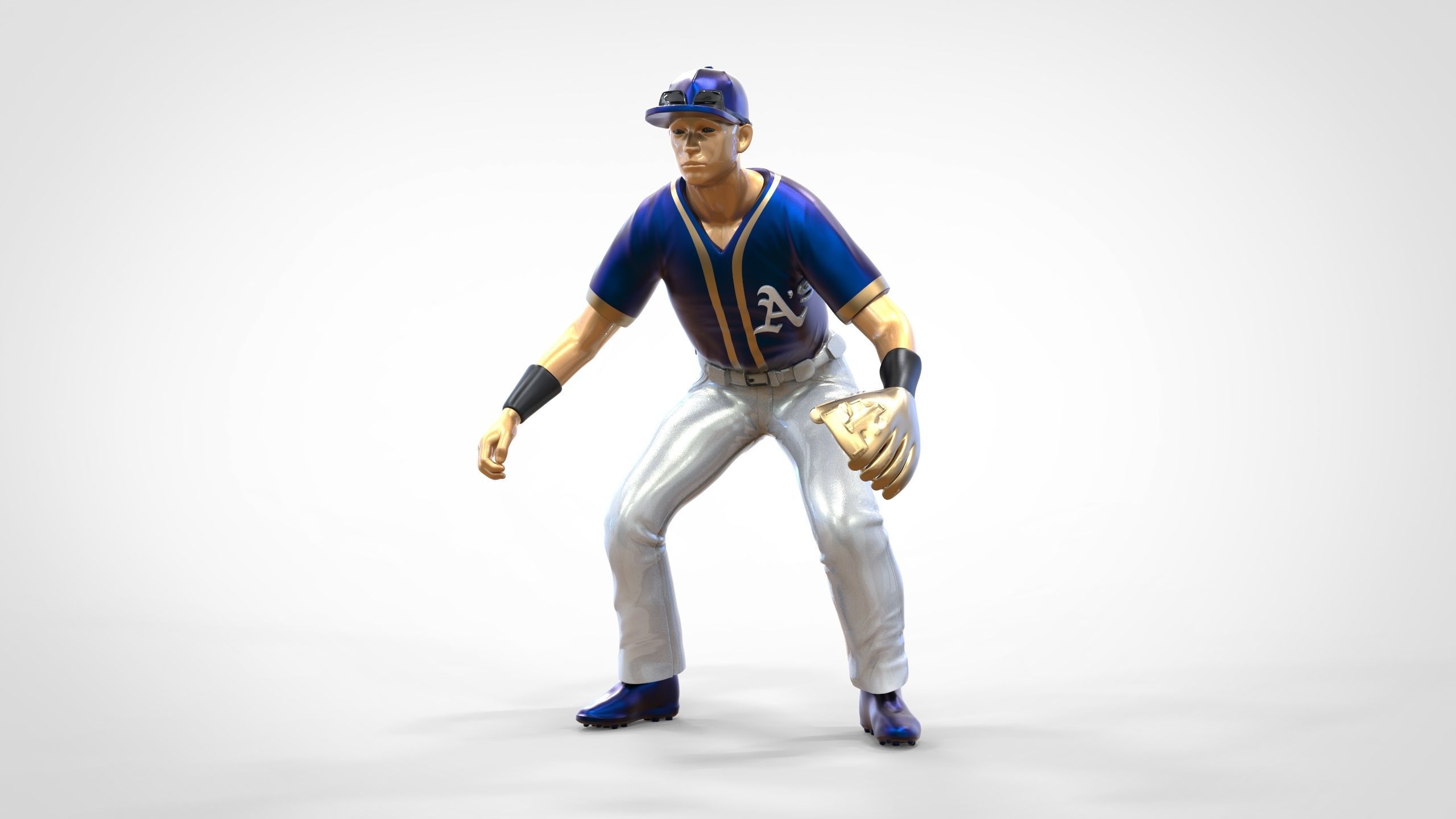 N2 Baseball player Center fielder 3D model 3D printable | CGTrader