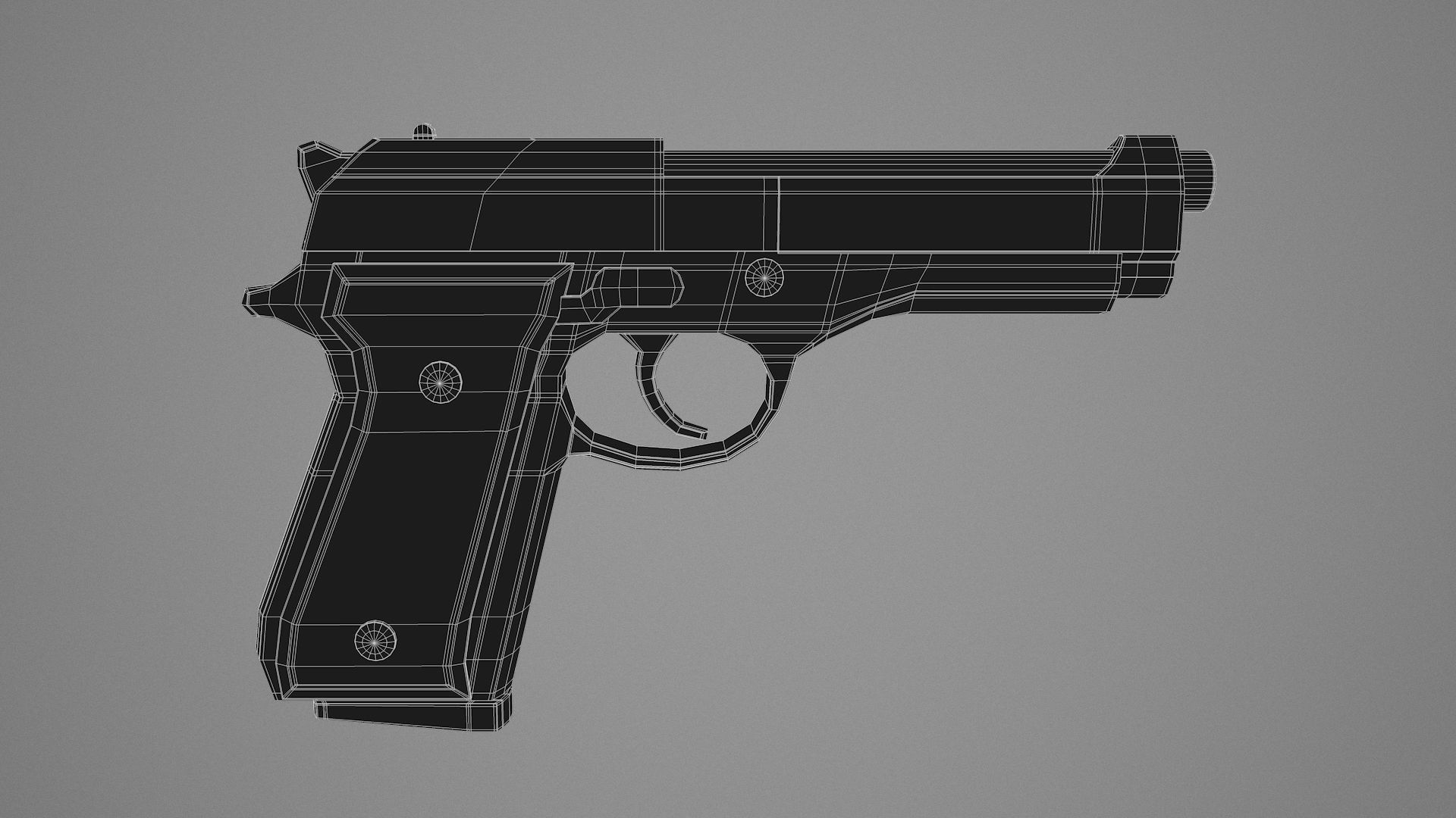 3D model Simple Handgun VR / AR / low-poly | CGTrader