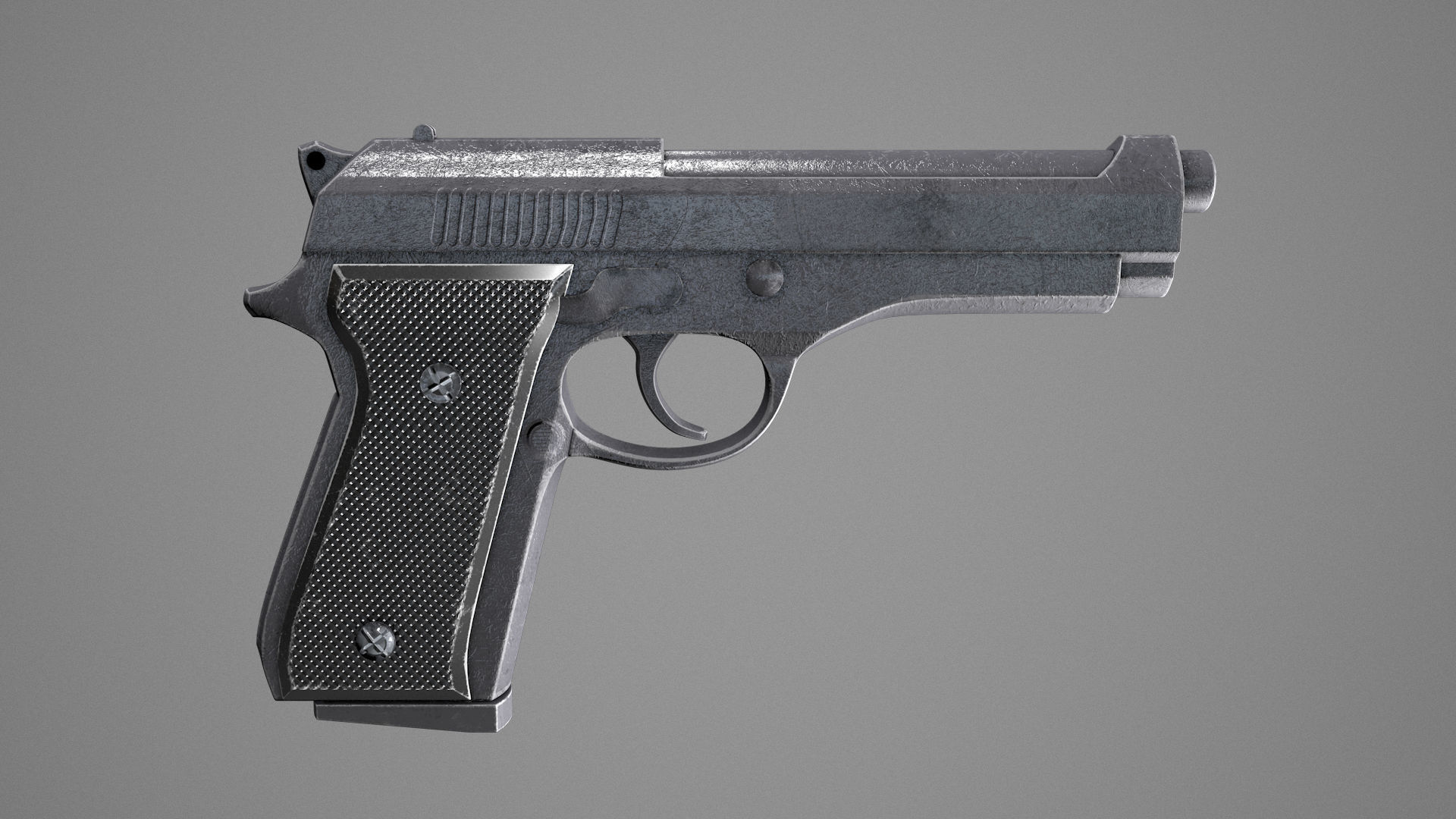 3D model Simple Handgun VR / AR / low-poly | CGTrader