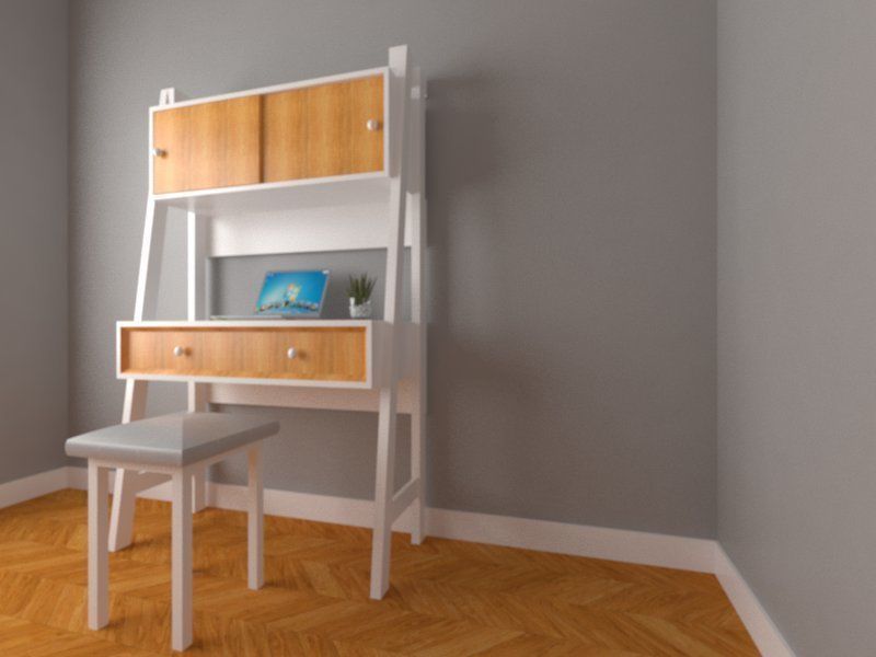 study table design for children 3D model 3D printable | CGTrader