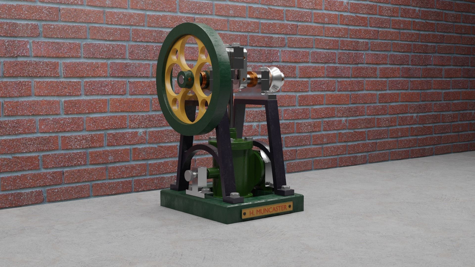 Double Acting Oscillating Steam Engine H Muncaster 3D model | CGTrader