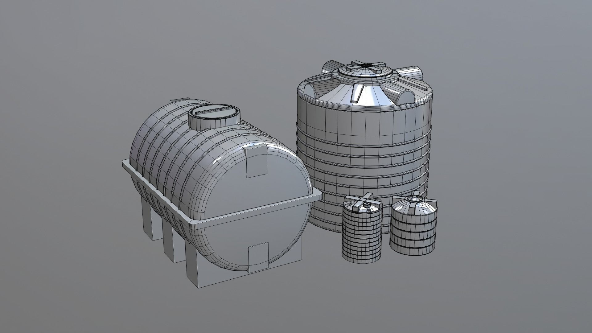 water tanks 3D model | CGTrader