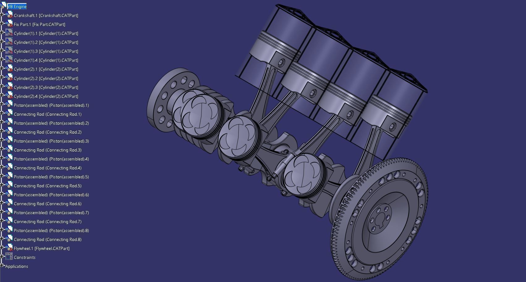 AMG Benz V8 Engine 3D model animated | CGTrader