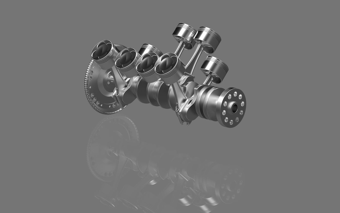 AMG Benz V8 Engine 3D model animated | CGTrader