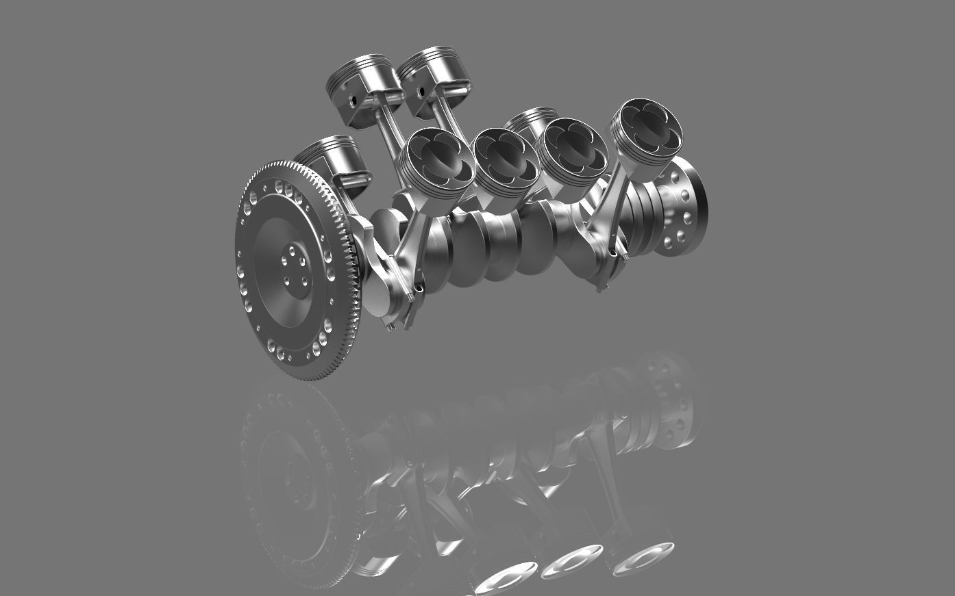 AMG Benz V8 Engine 3D model animated | CGTrader