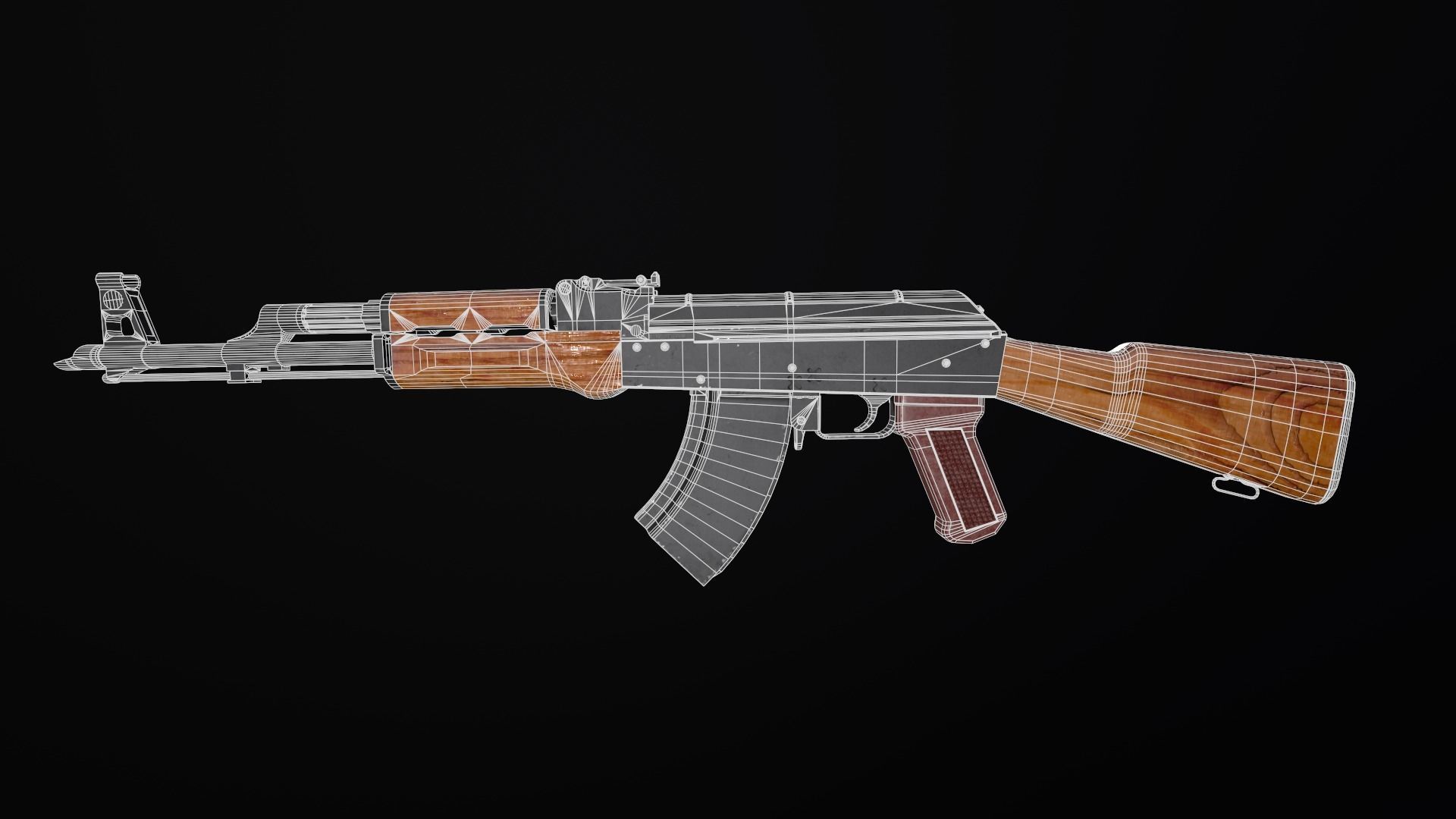 AKM Model ak - rifle free VR / AR / low-poly 3D model | CGTrader