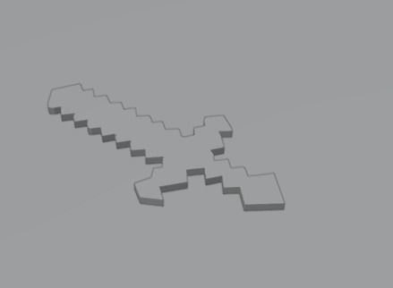 diamond sword minecraft 3D model | CGTrader
